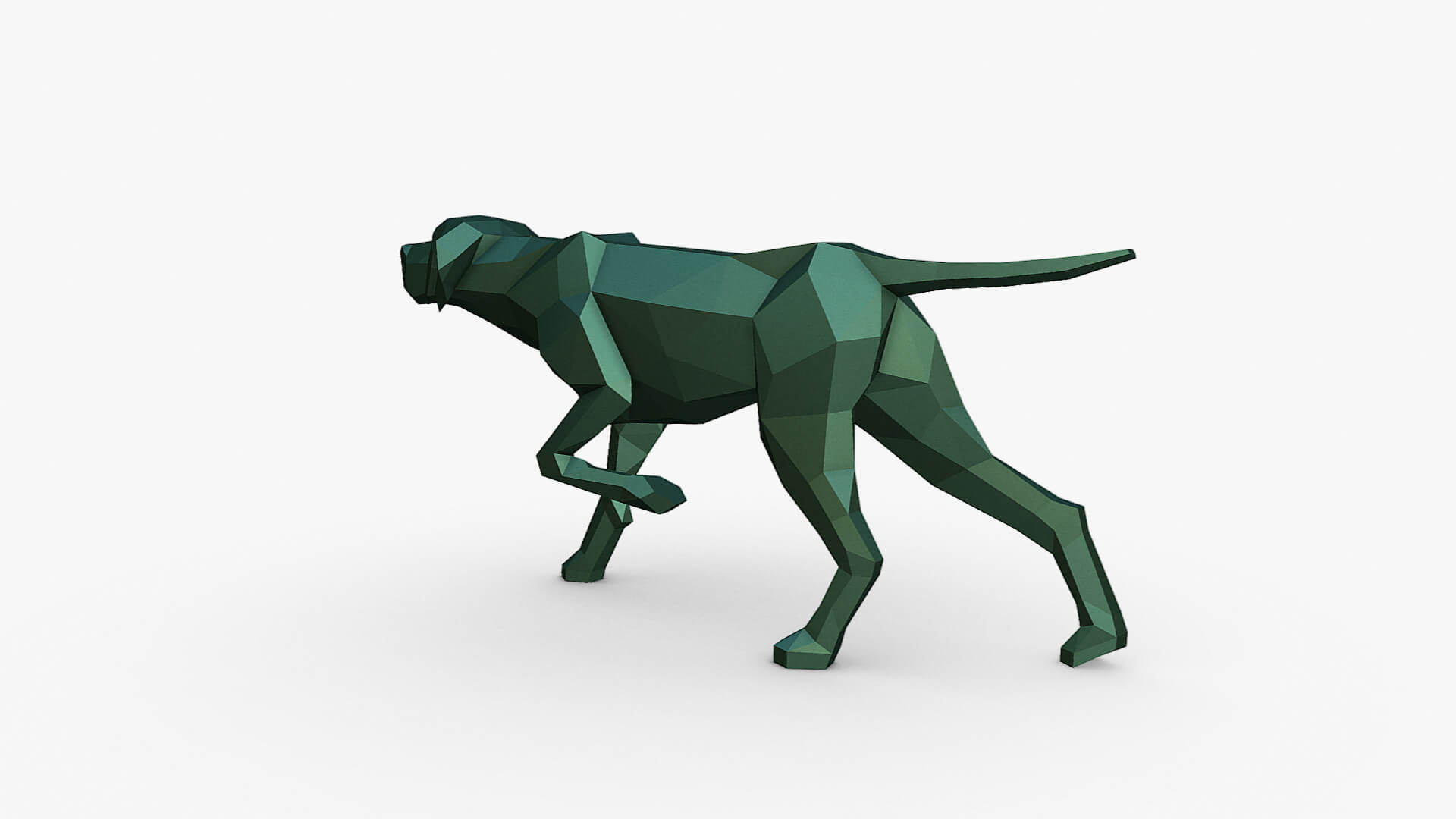 Low Poly English Pointer - 3D Model by lowpoly_print