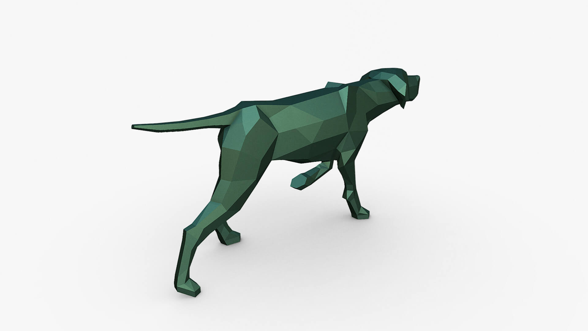 Low Poly English Pointer - 3D Model by lowpoly_print