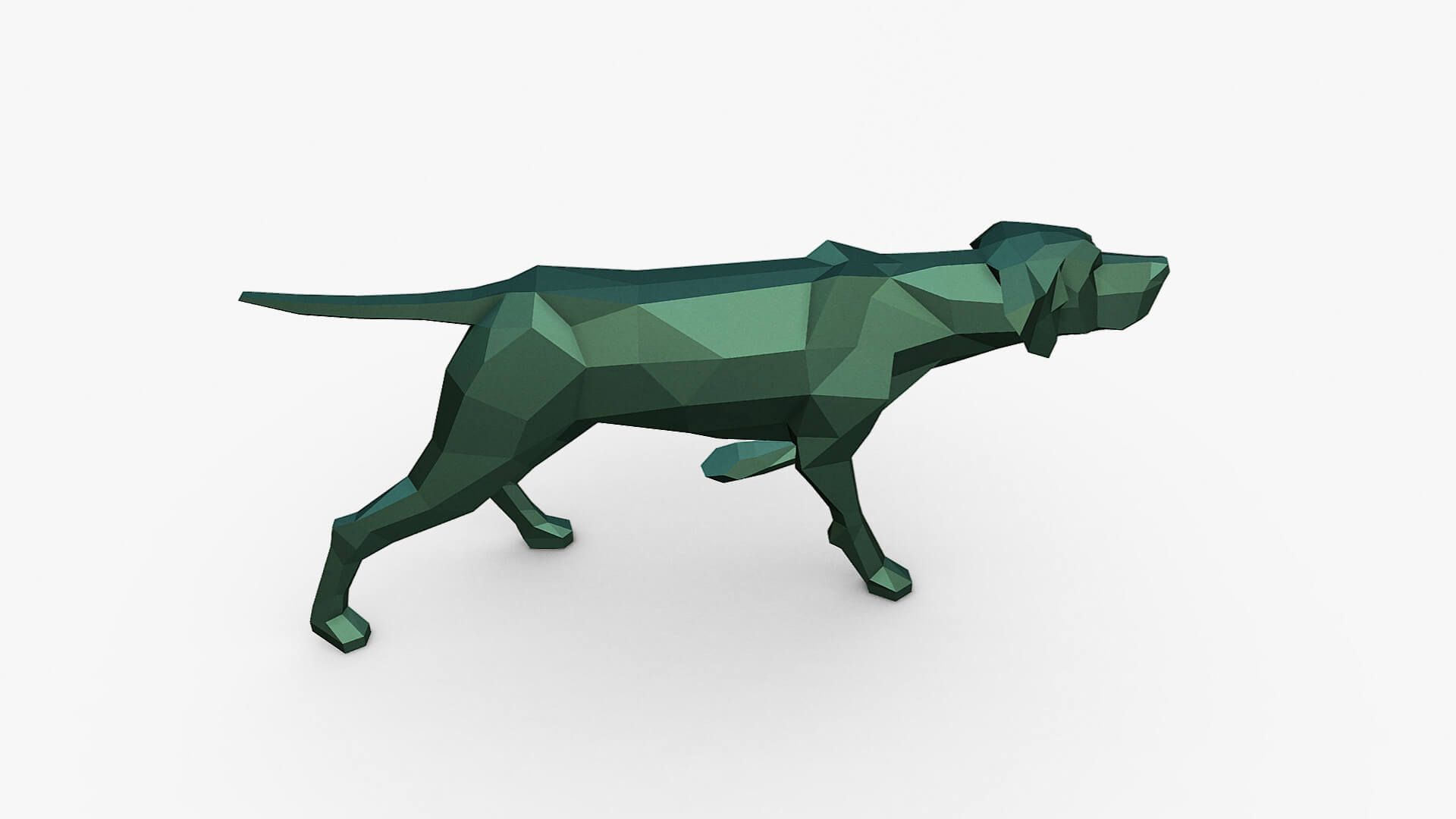 Low Poly English Pointer - 3D Model by lowpoly_print