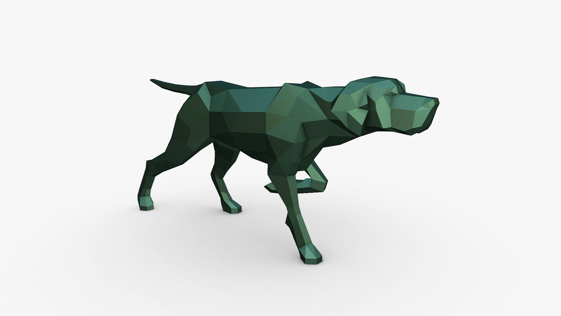 Low Poly English Pointer - 3D Model by lowpoly_print