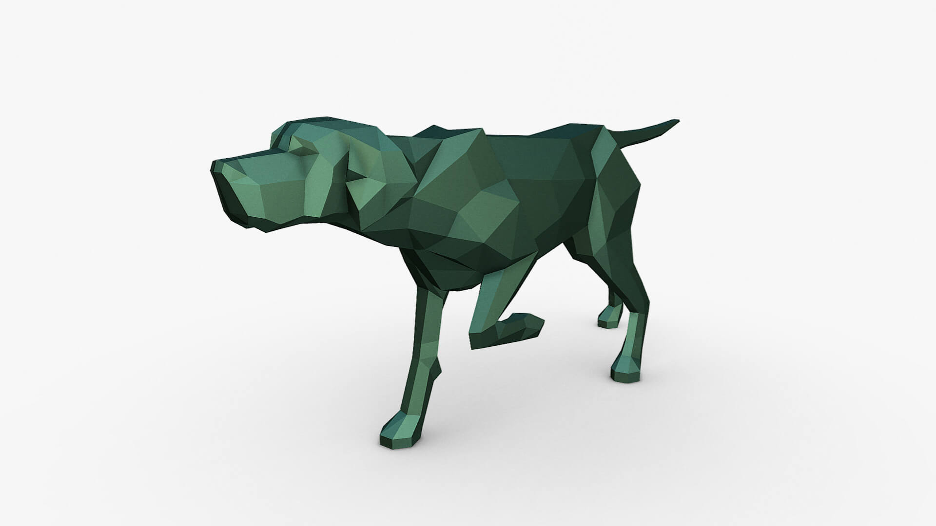 Low Poly English Pointer - 3D Model by lowpoly_print