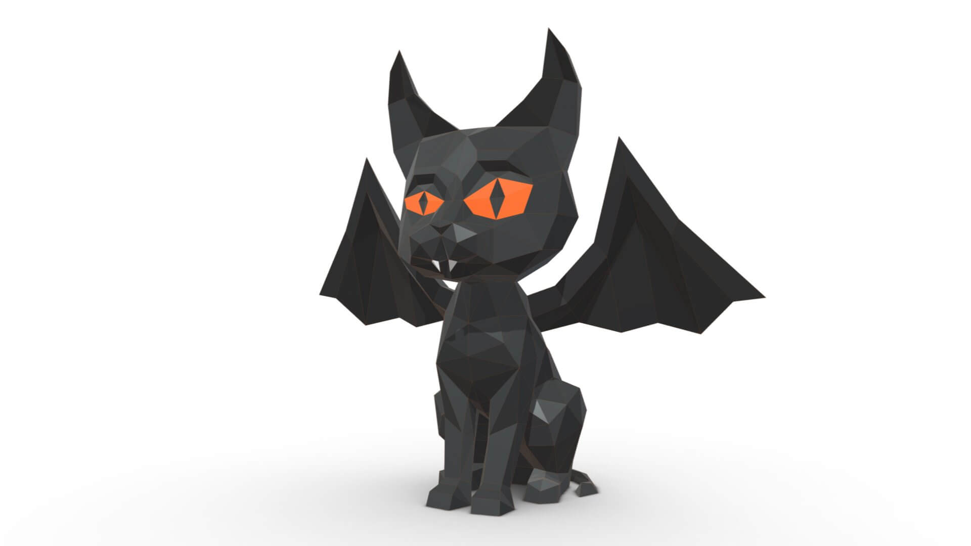 Low Poly Evil Cat - 3D Model by lowpoly_print