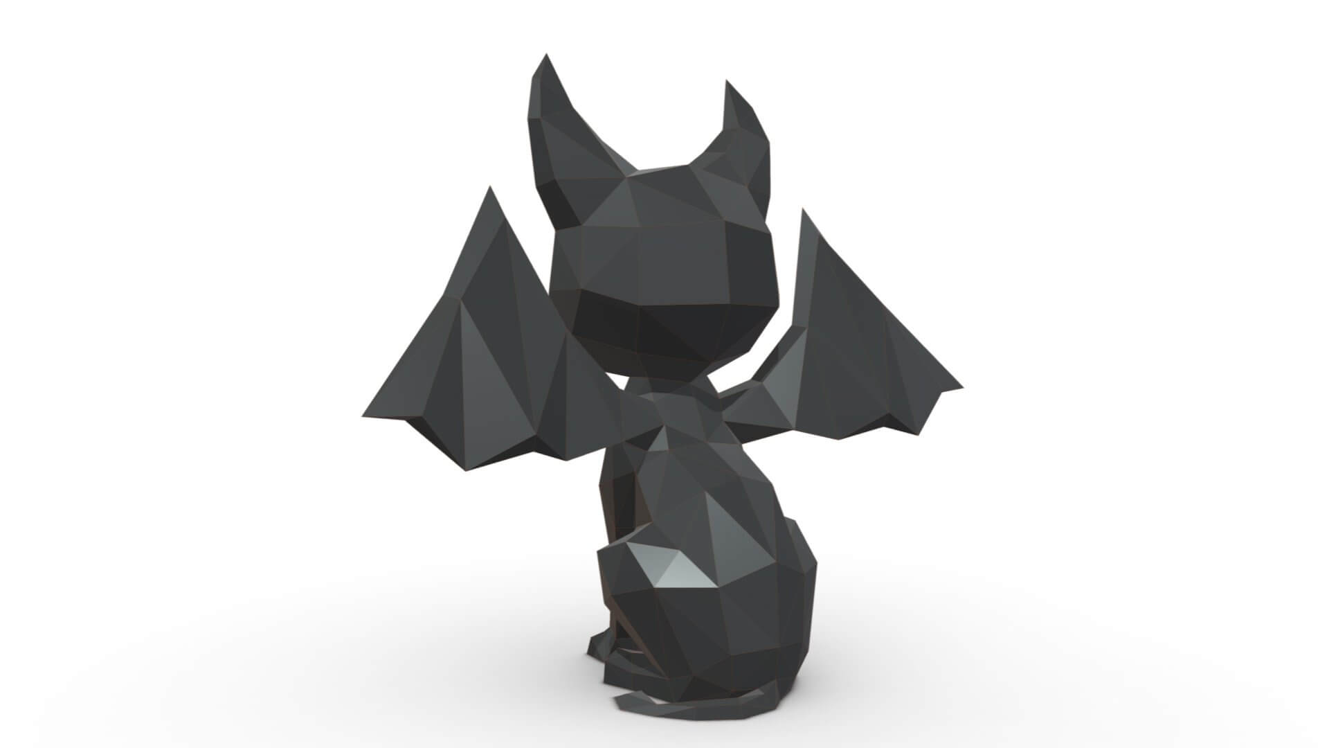 Low Poly Evil Cat - 3D Model by lowpoly_print