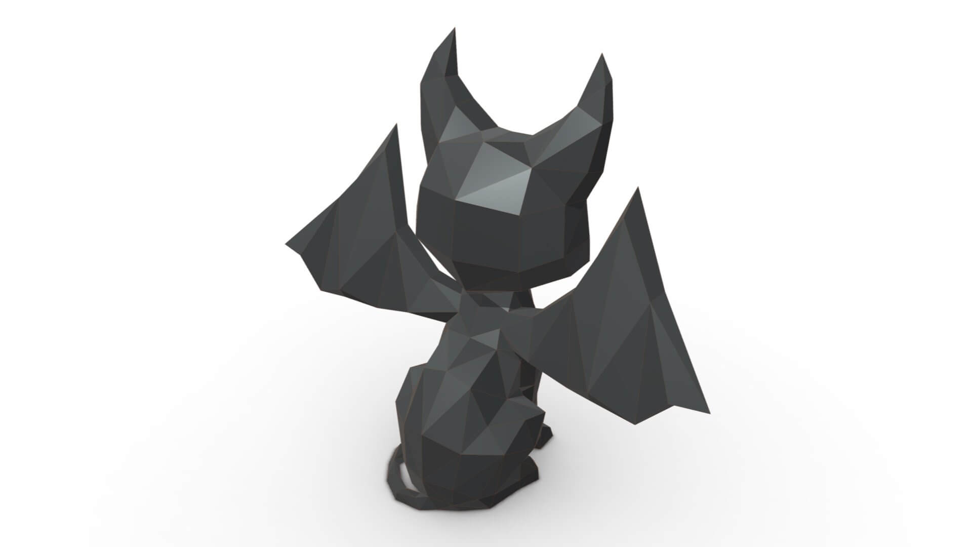 Low Poly Evil Cat - 3D Model by lowpoly_print
