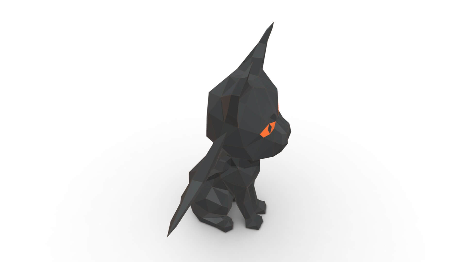 Low Poly Evil Cat - 3D Model by lowpoly_print