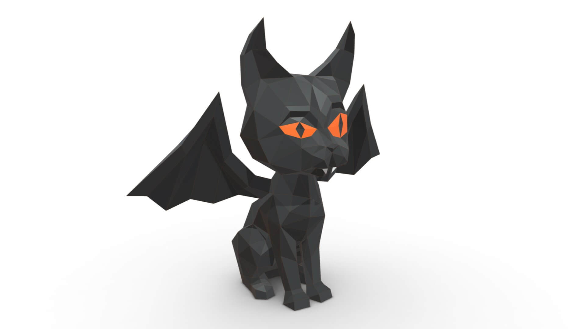 Low Poly Evil Cat - 3D Model by lowpoly_print