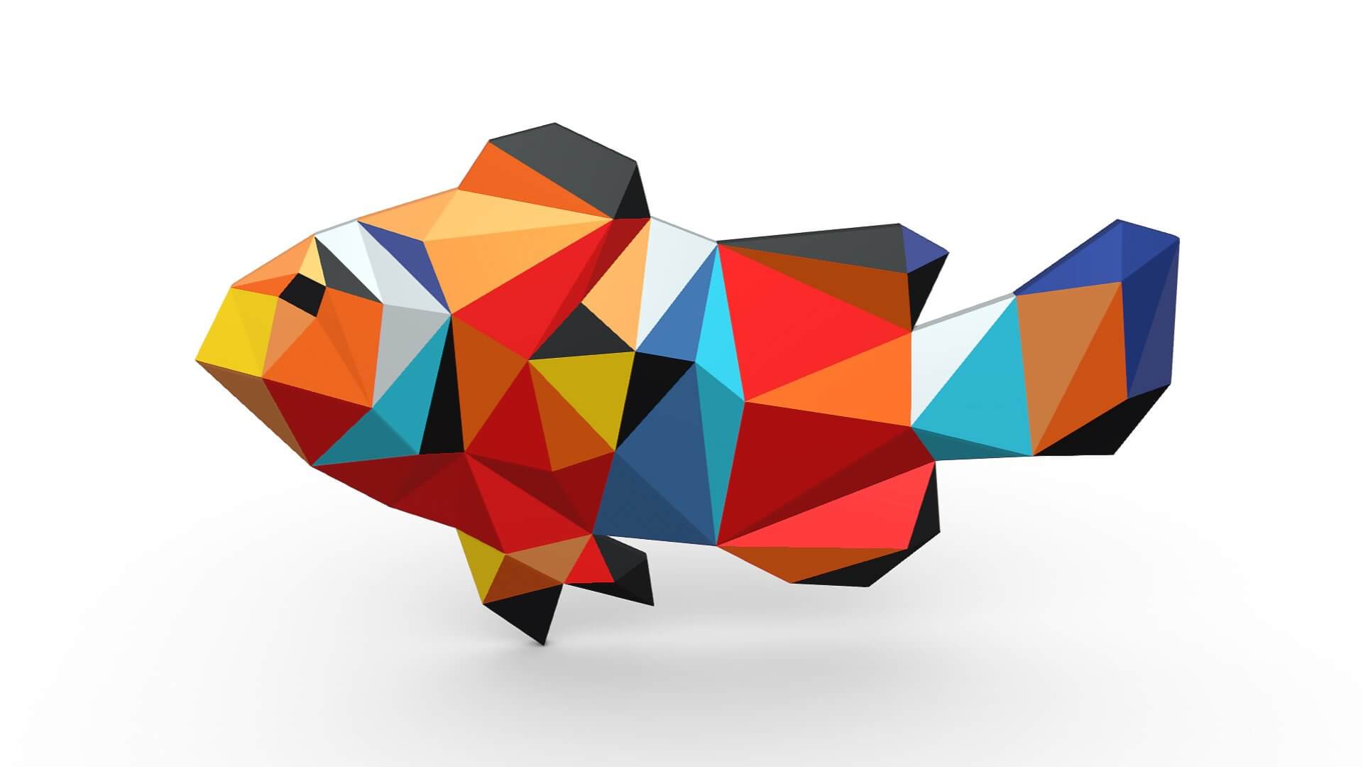 Low Poly Fish - 3D Model by lowpoly_print