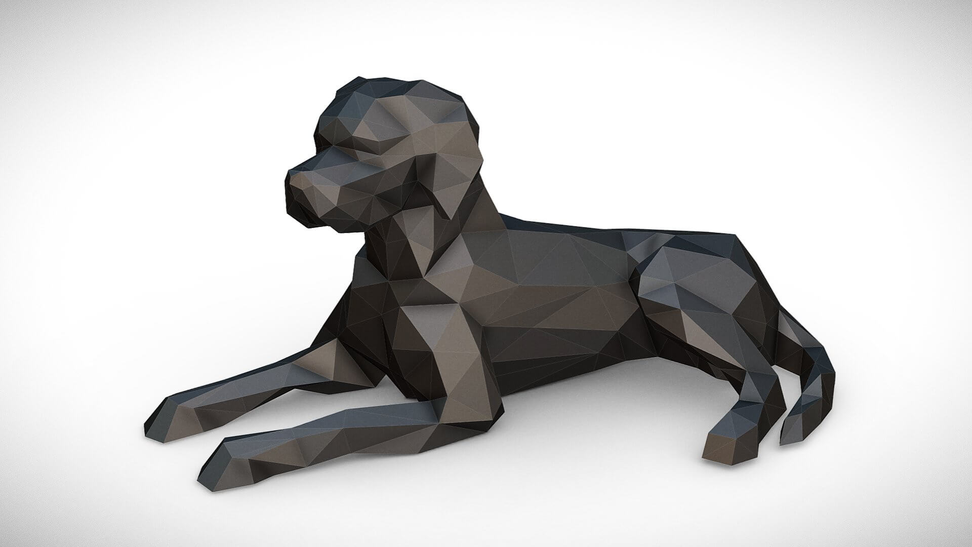 Low Poly German Shorthaired Pointer - 3D Model by lowpoly_print