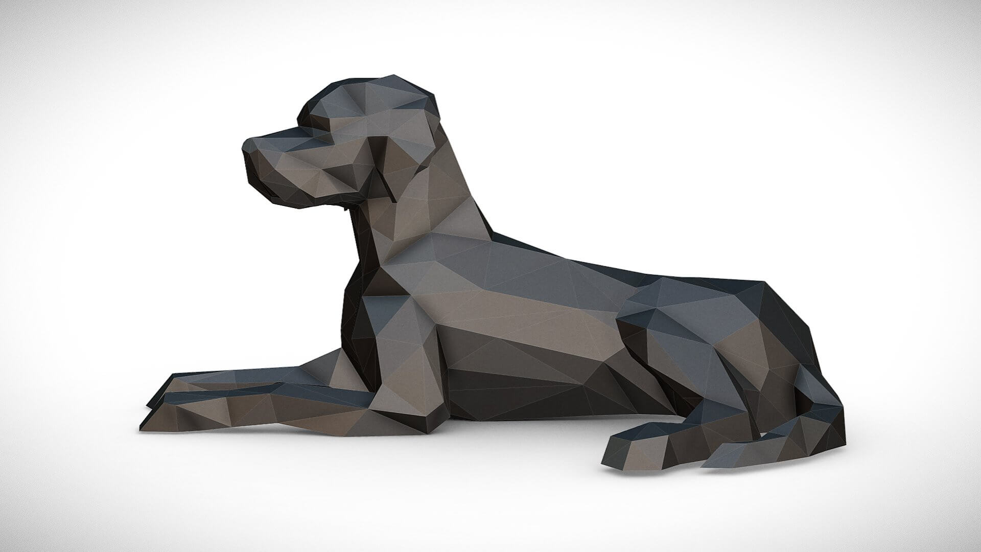 Low Poly German Shorthaired Pointer - 3D Model by lowpoly_print