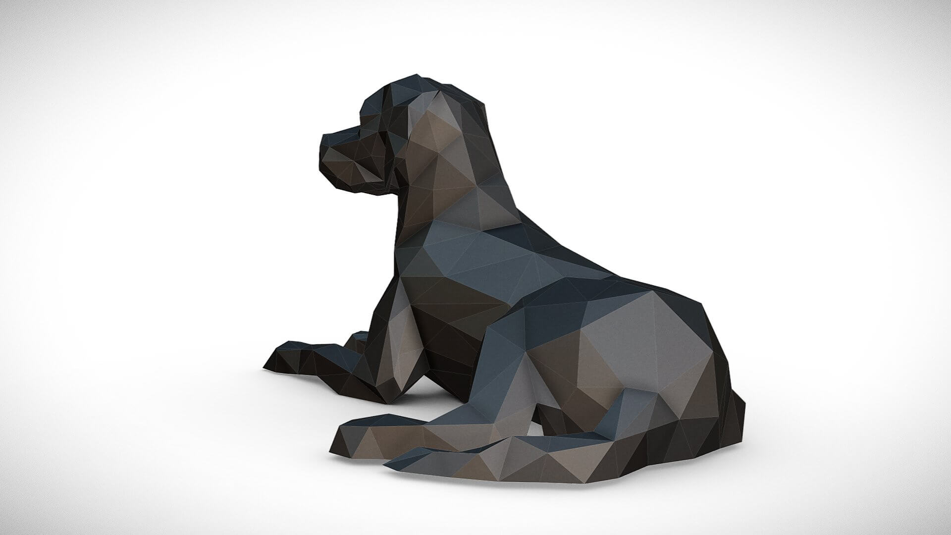 Low Poly German Shorthaired Pointer - 3D Model by lowpoly_print