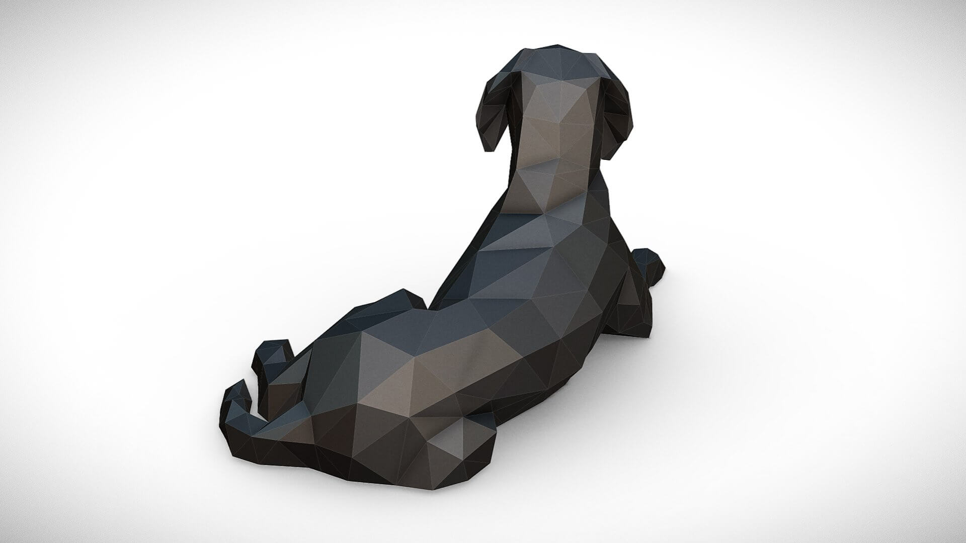 Low Poly German Shorthaired Pointer - 3D Model by lowpoly_print