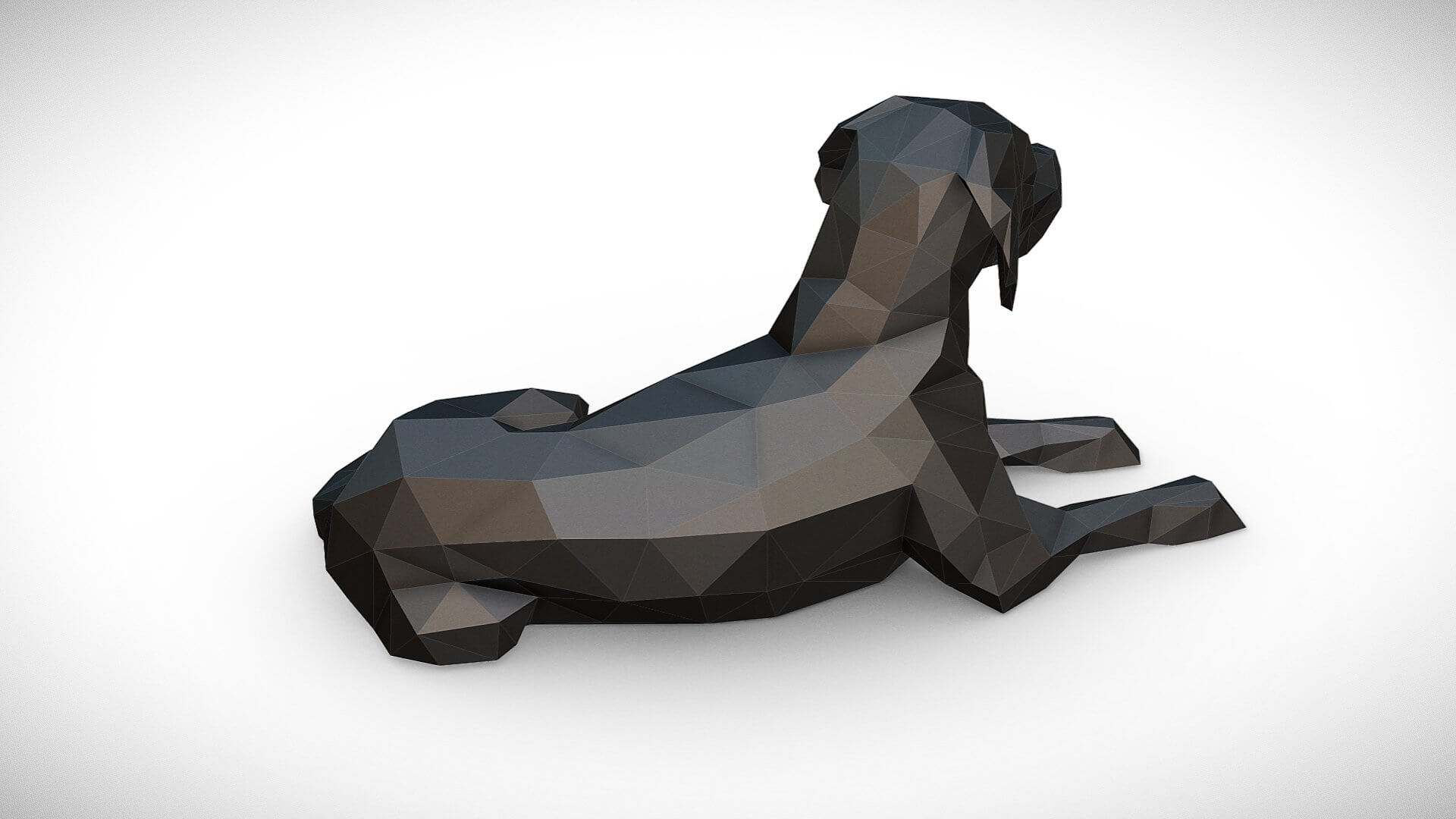 Low Poly German Shorthaired Pointer - 3D Model by lowpoly_print