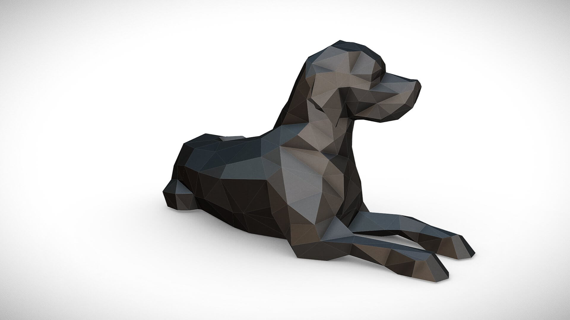 Low Poly German Shorthaired Pointer - 3D Model by lowpoly_print