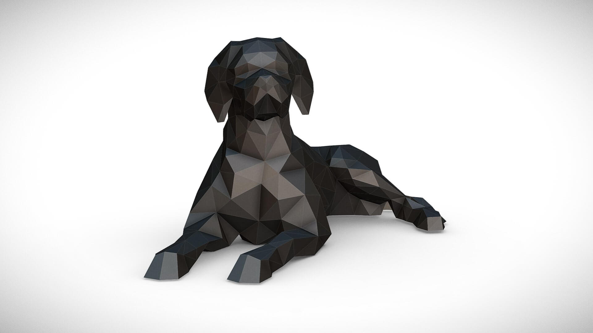Low Poly German Shorthaired Pointer - 3D Model by lowpoly_print