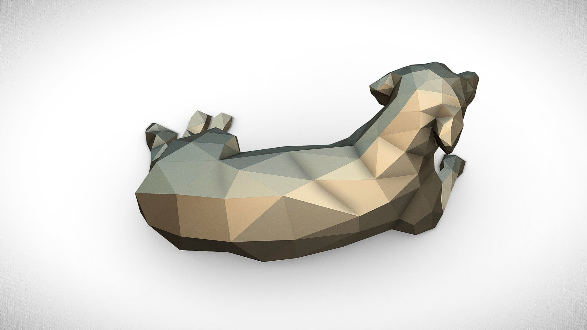 Low Poly Golden Retriever Figure - 3D Model by lowpoly_print