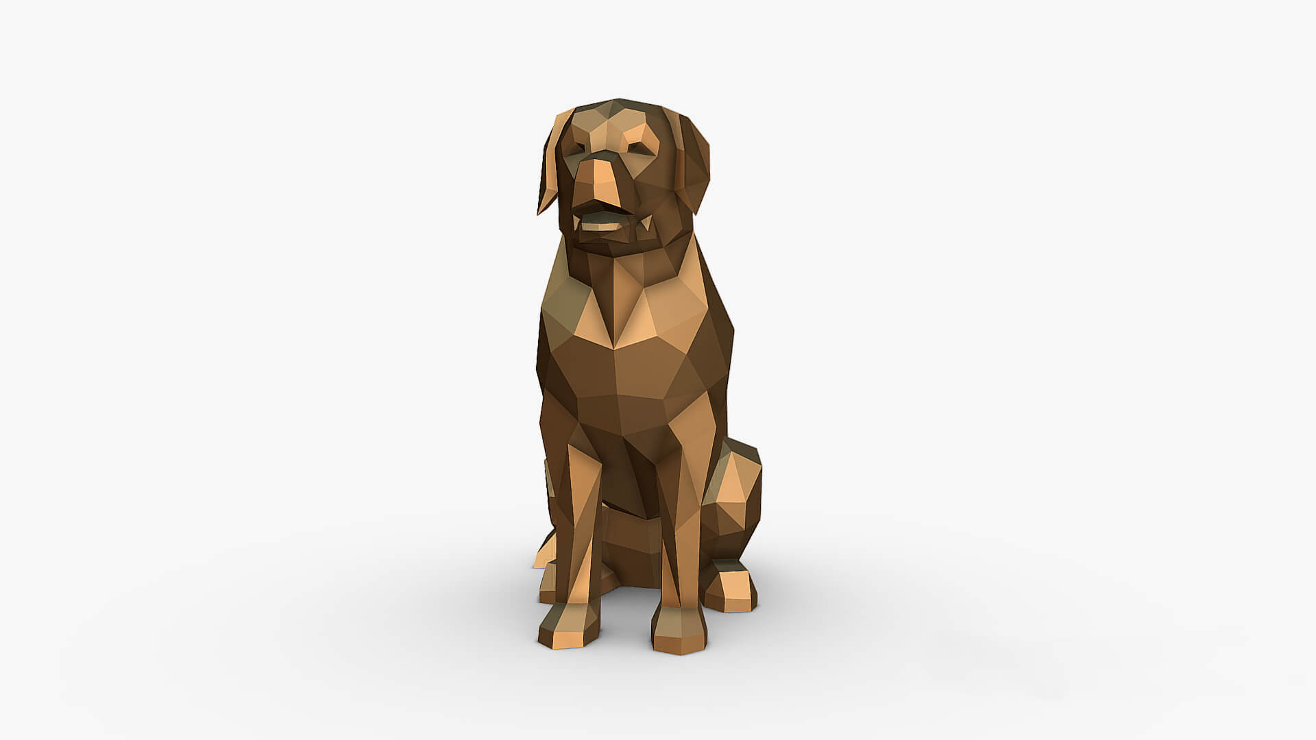 Golden Retriever - 3D Model by lowpoly_print