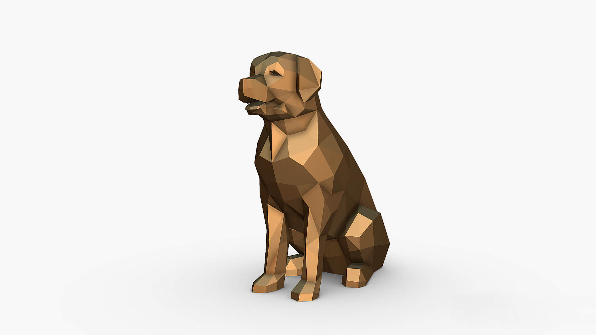Golden Retriever - 3D Model by lowpoly_print