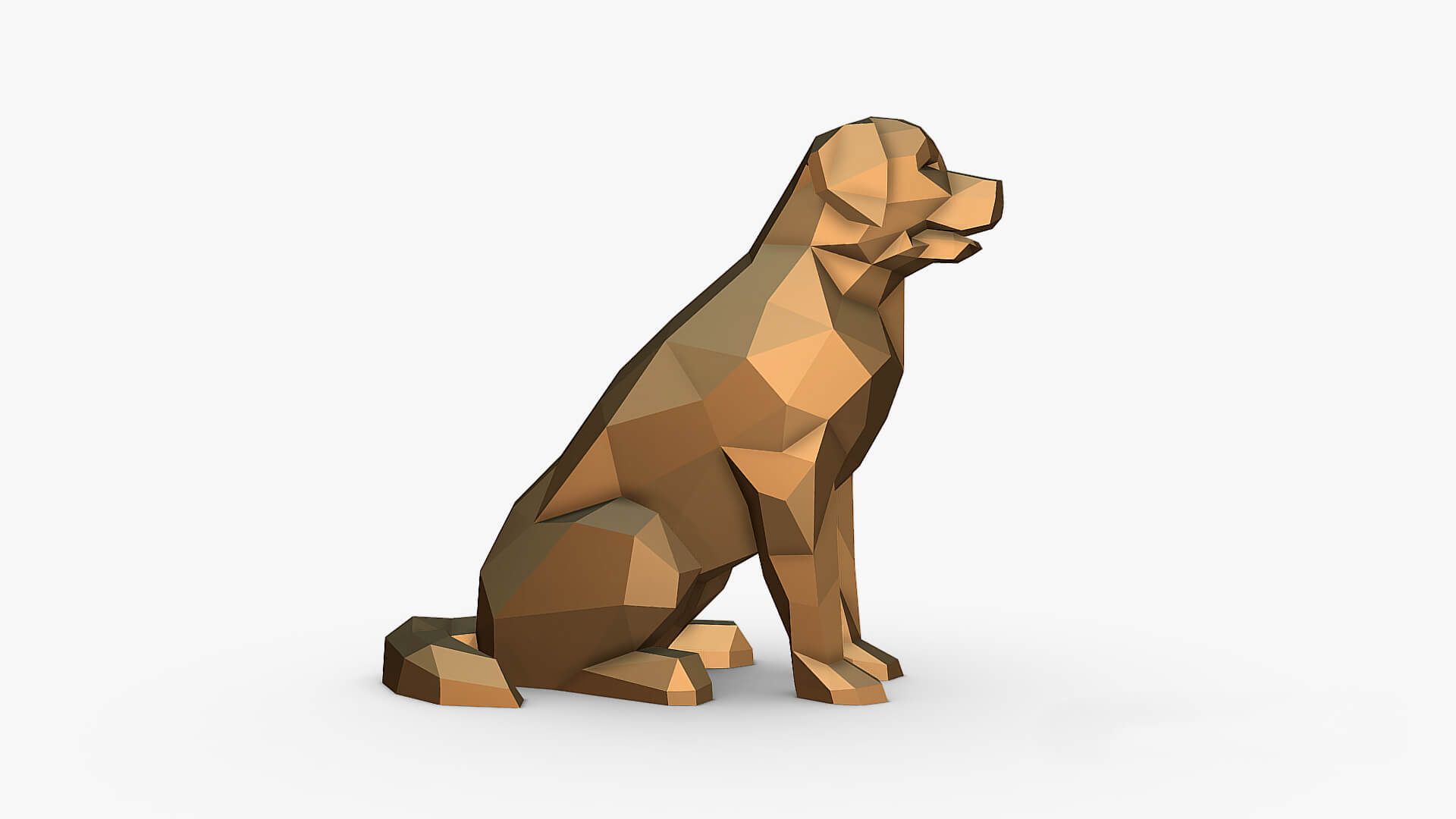 Golden Retriever - 3D Model by lowpoly_print