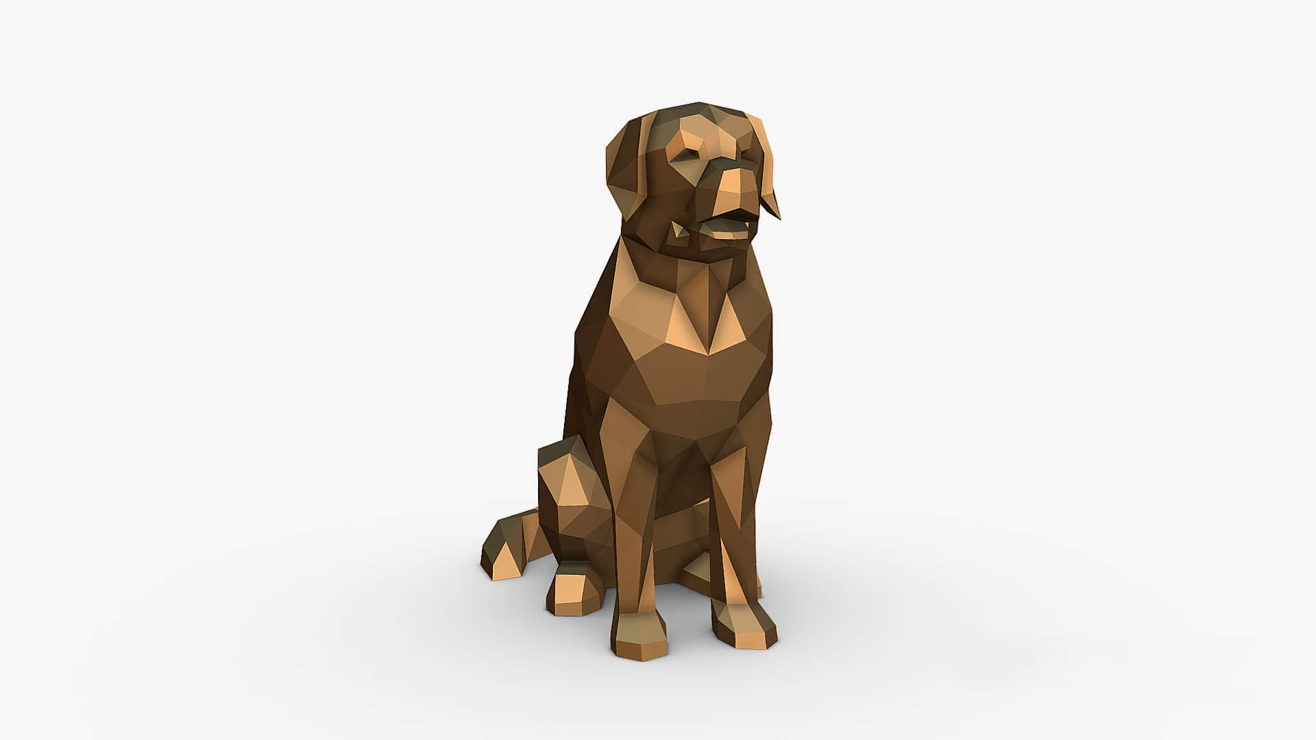 Golden Retriever - 3D Model by lowpoly_print
