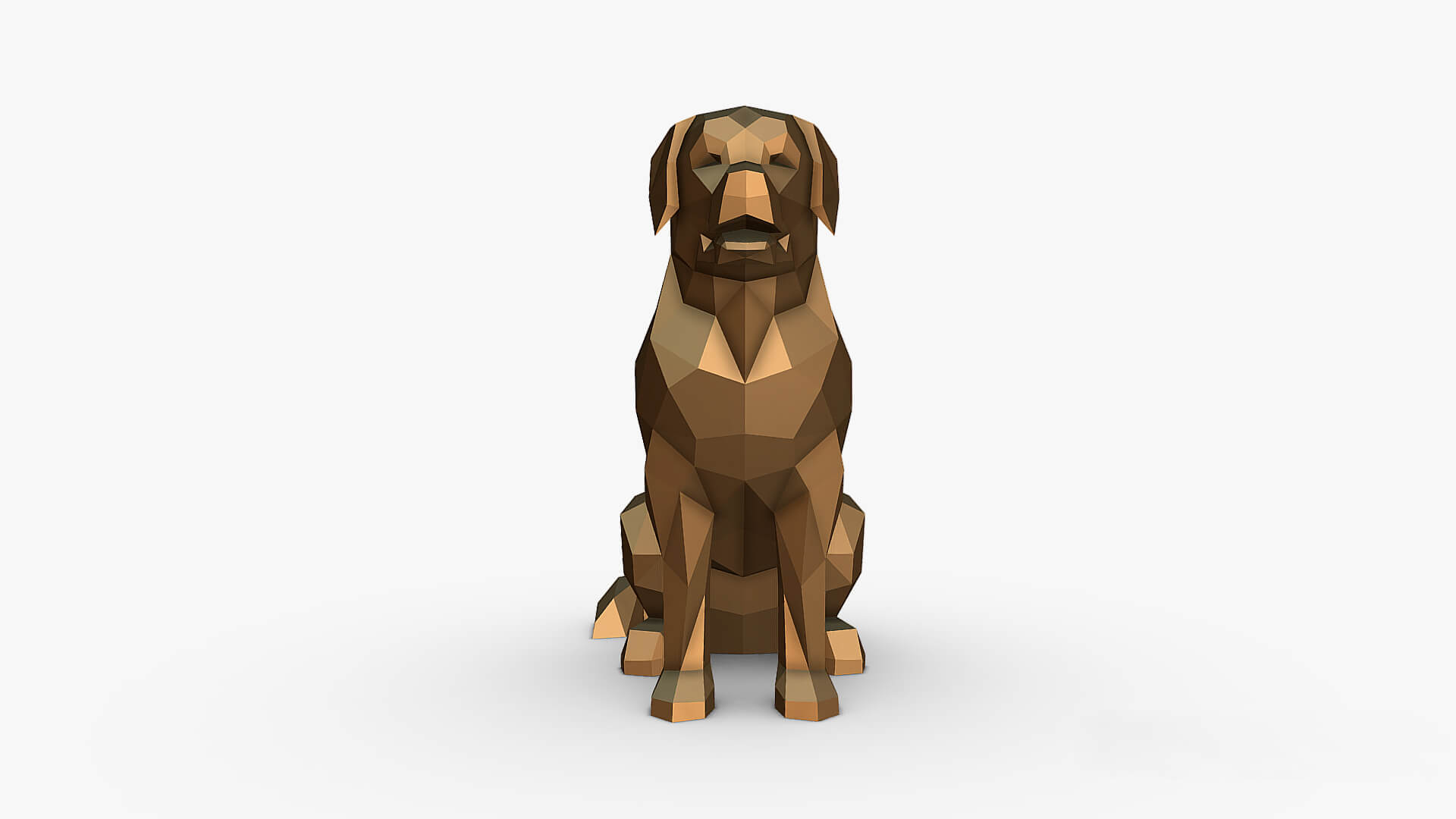 Golden Retriever - 3D Model by lowpoly_print