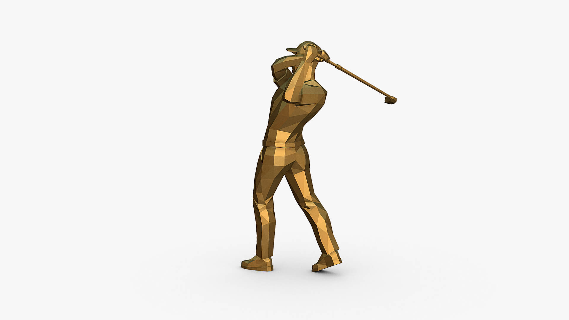 Golfer Low Poly - 3D Model by lowpoly_print