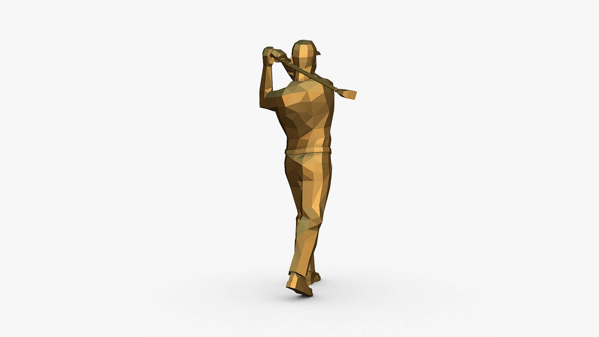 Golfer Low Poly - 3D Model by lowpoly_print