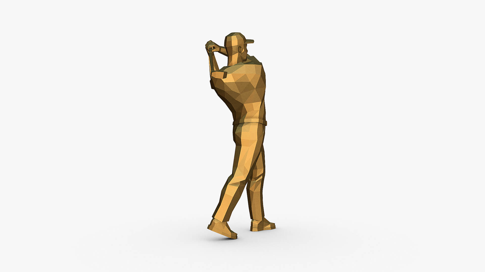 Golfer Low Poly - 3D Print Model by lowpoly_print