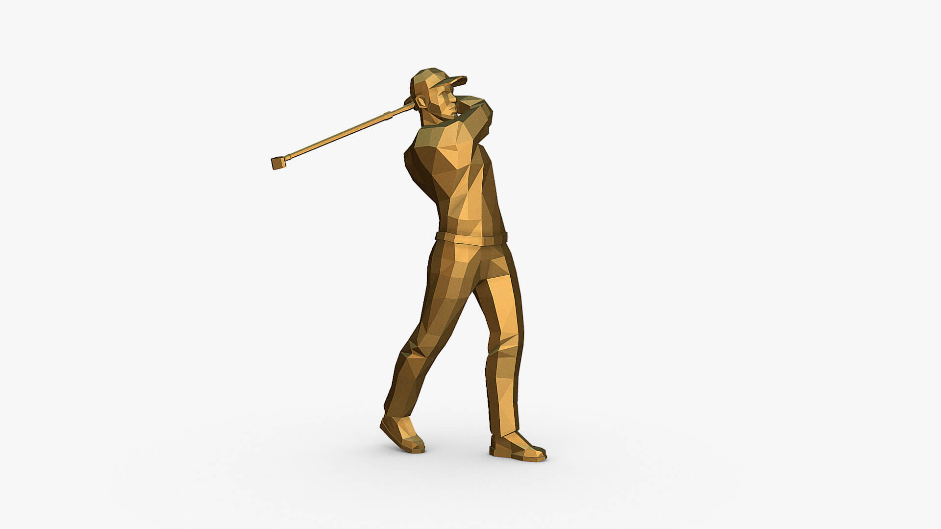 Golfer Low Poly - 3D Model by lowpoly_print