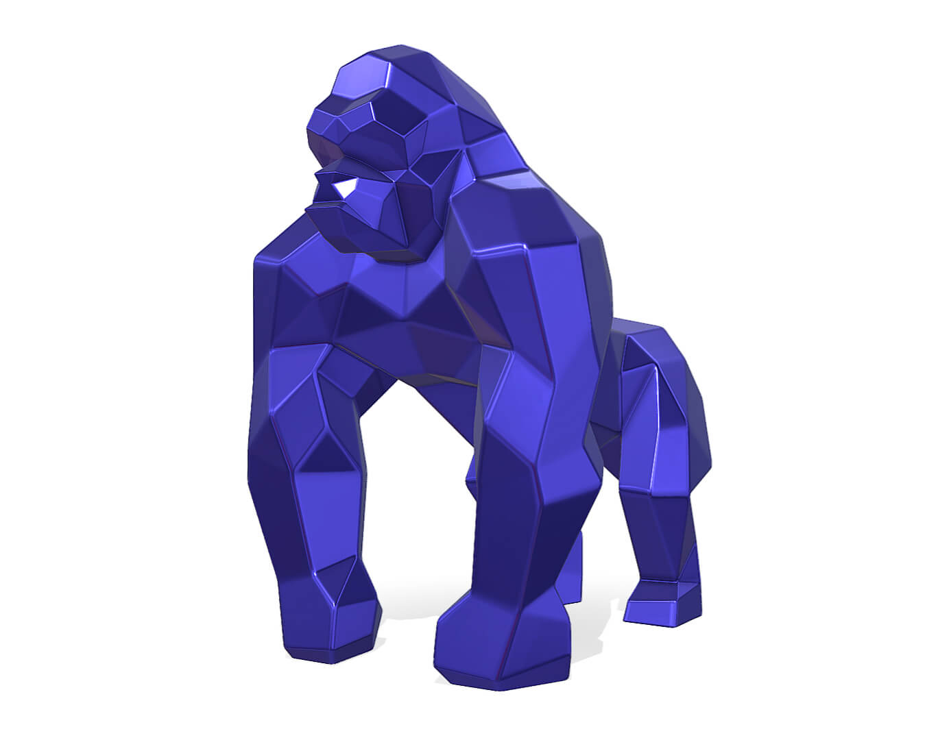 Gorilla Figure - 3D Print Model by lowpoly_print
