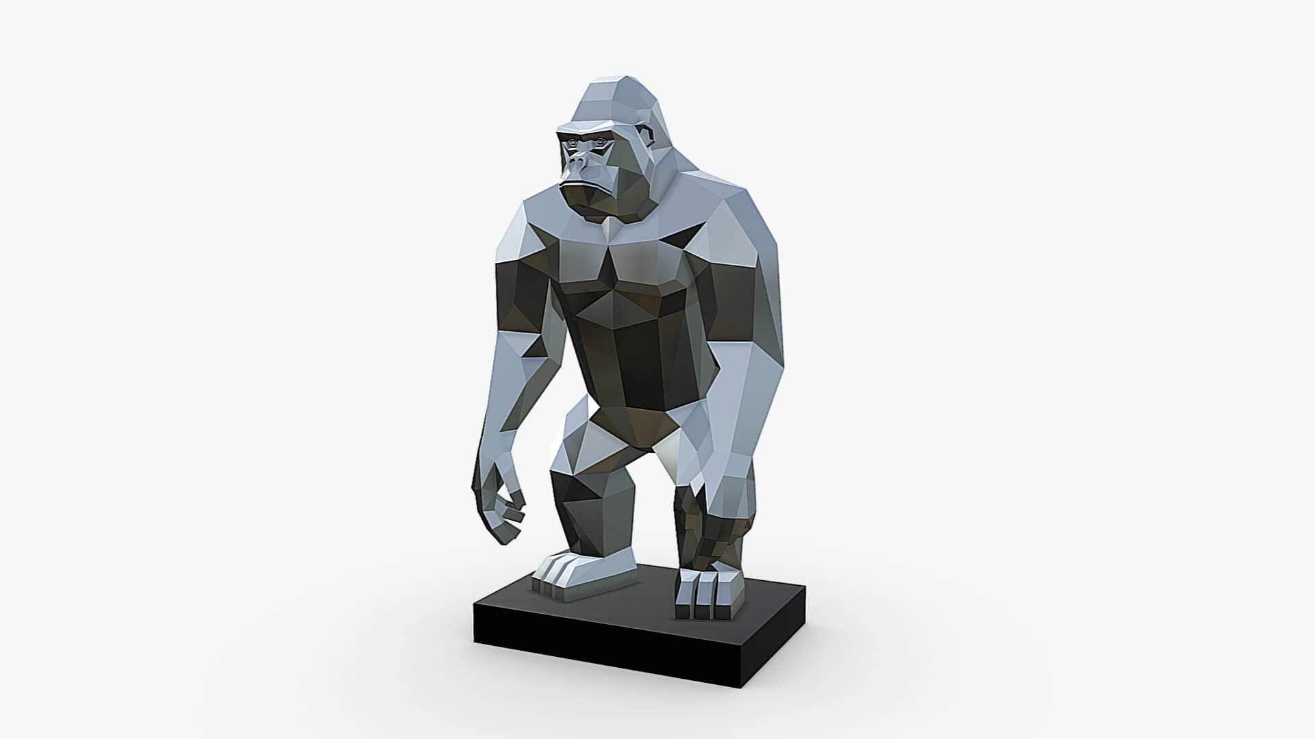 Gorilla Figure - 3D Model by lowpoly_print