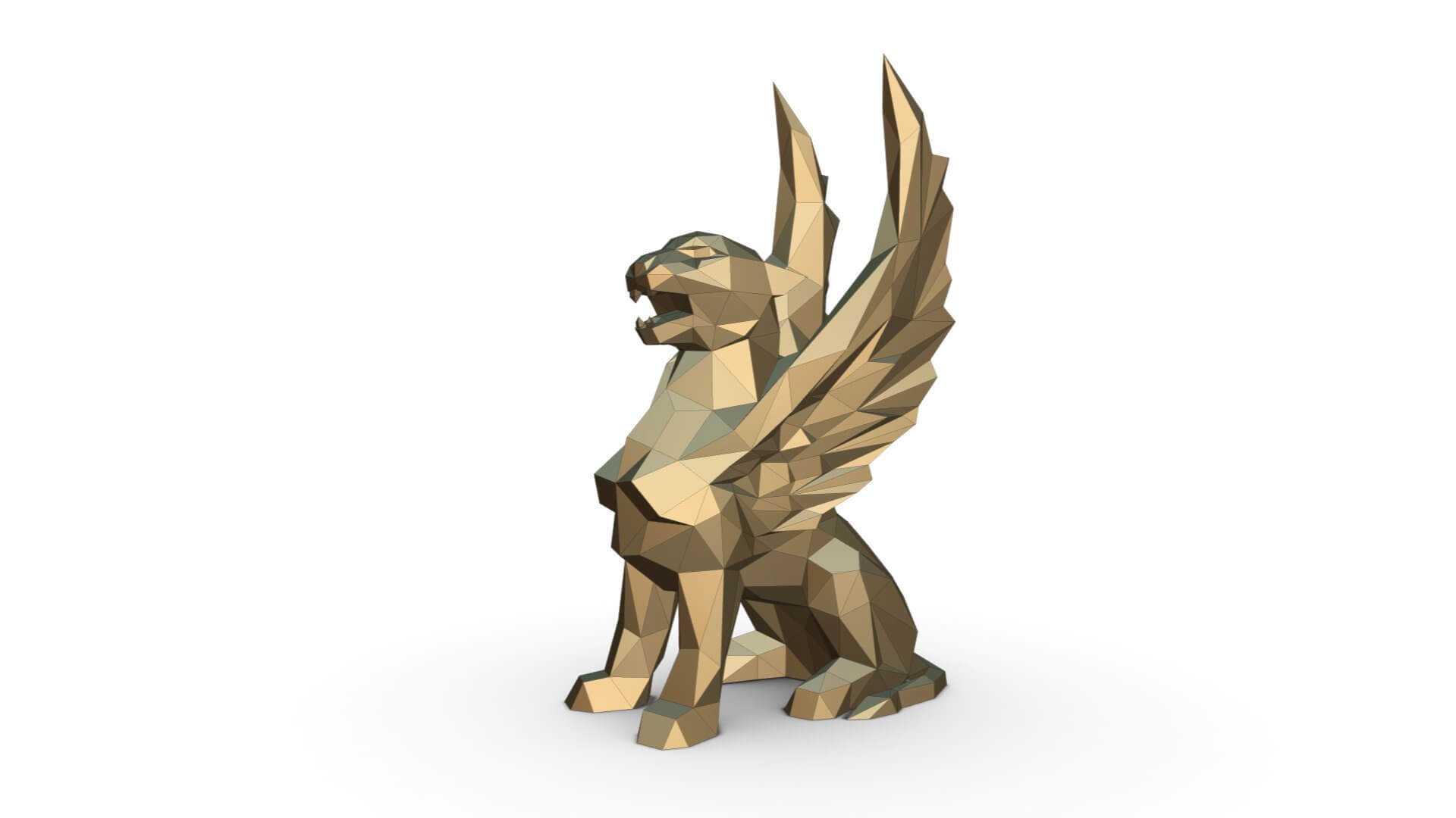 Low Poly Griffon - 3D Print Model by lowpoly_print