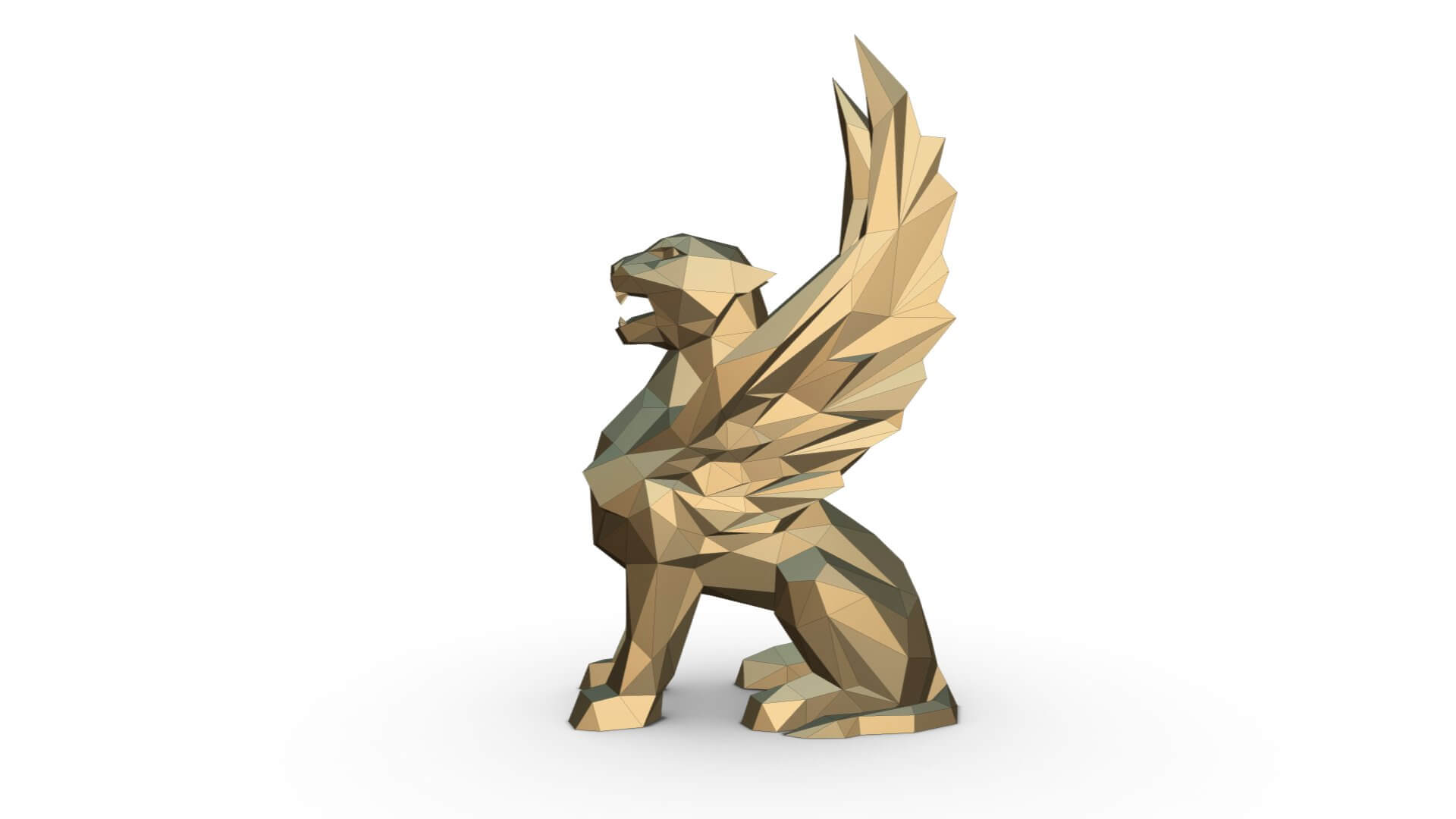 Low Poly Griffon - 3D Print Model by lowpoly_print