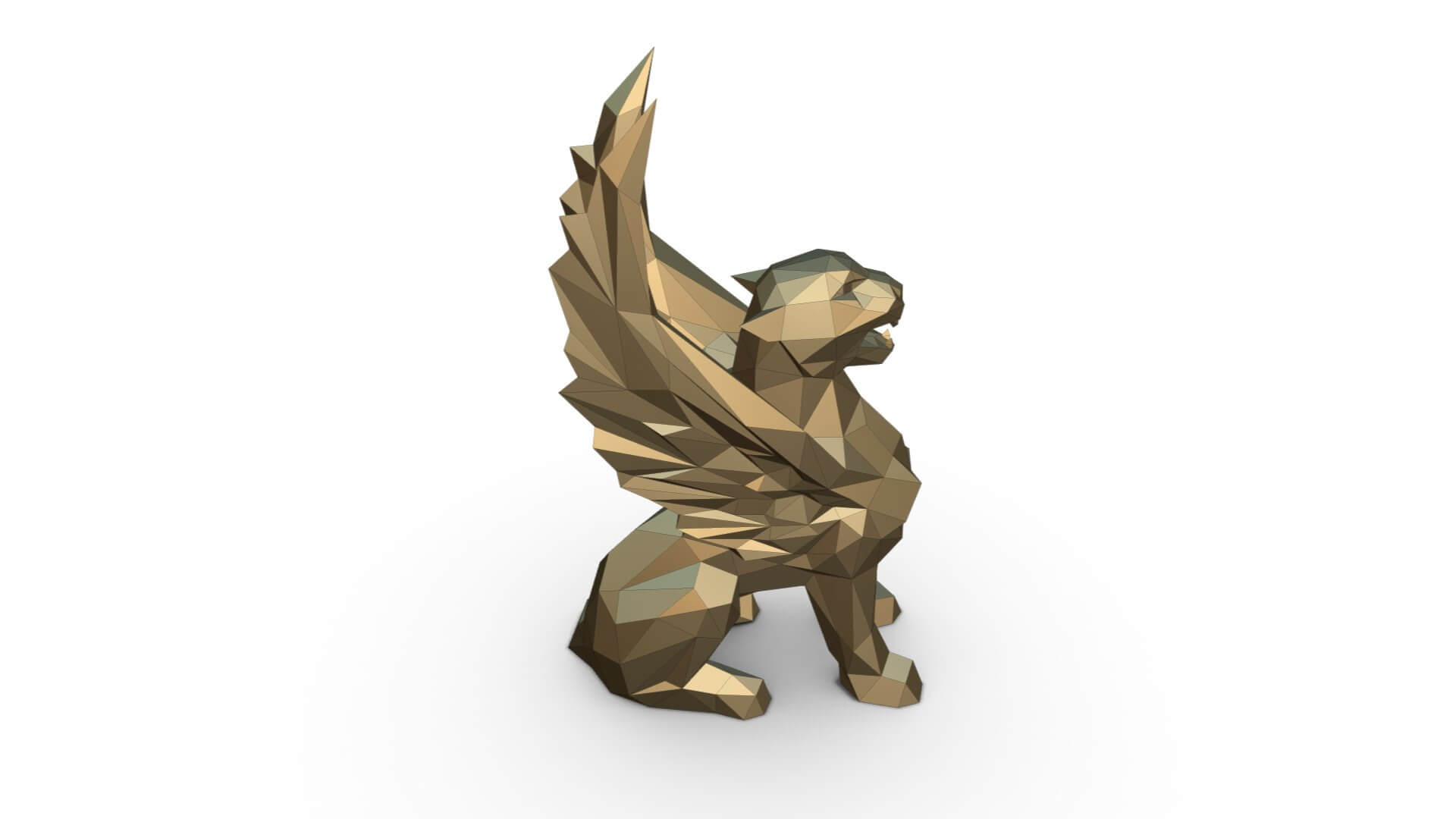 Low Poly Griffon - 3D Print Model by lowpoly_print