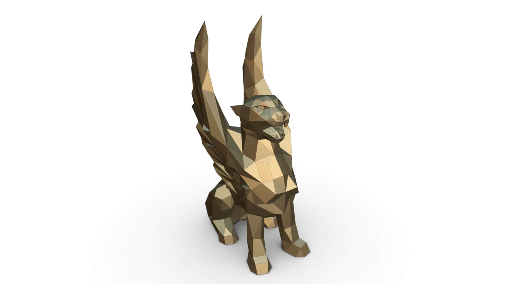 Low Poly Griffon - 3D Print Model by lowpoly_print