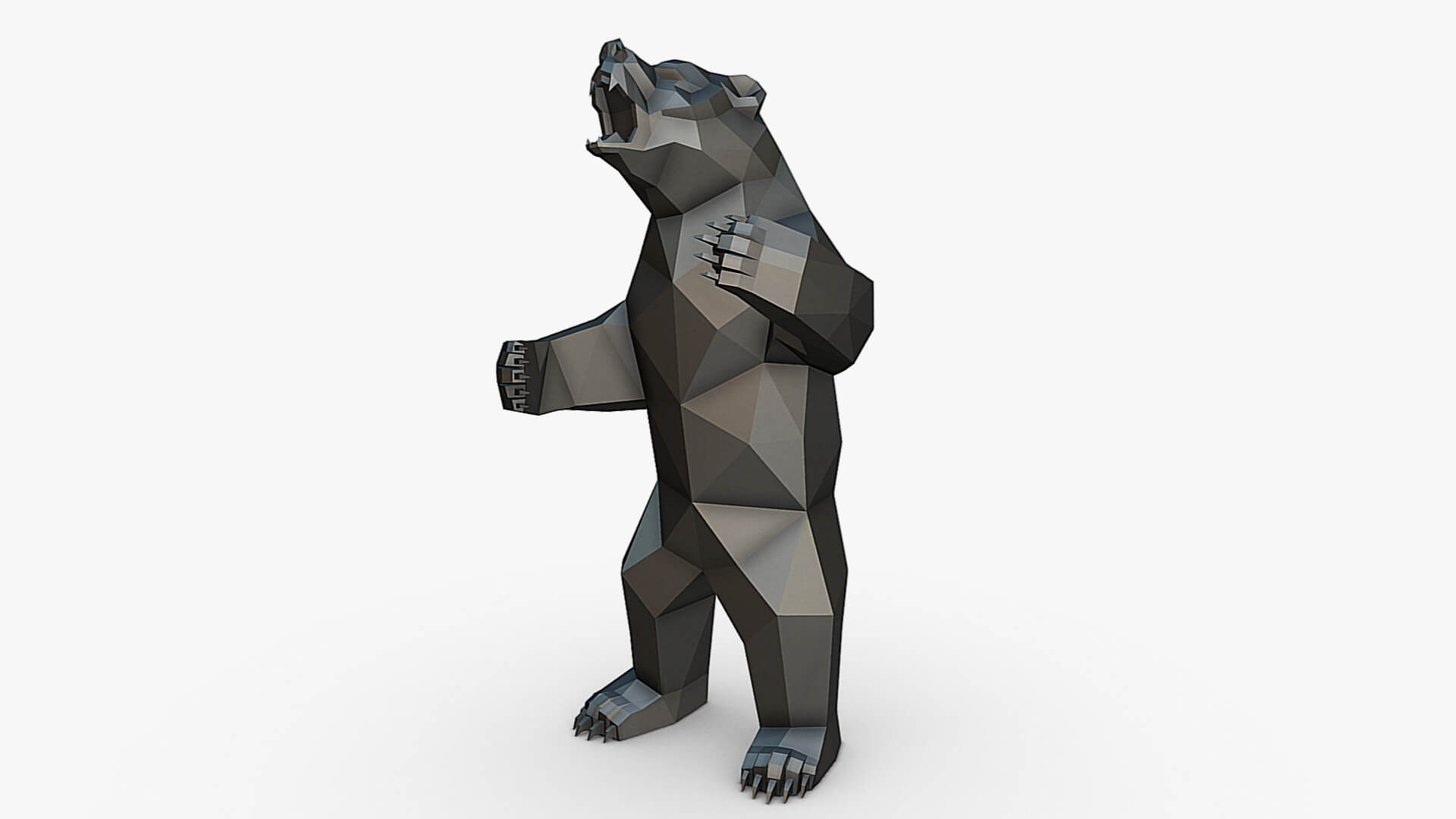 Grizzly Bear Figure - 3D Model by lowpoly_print