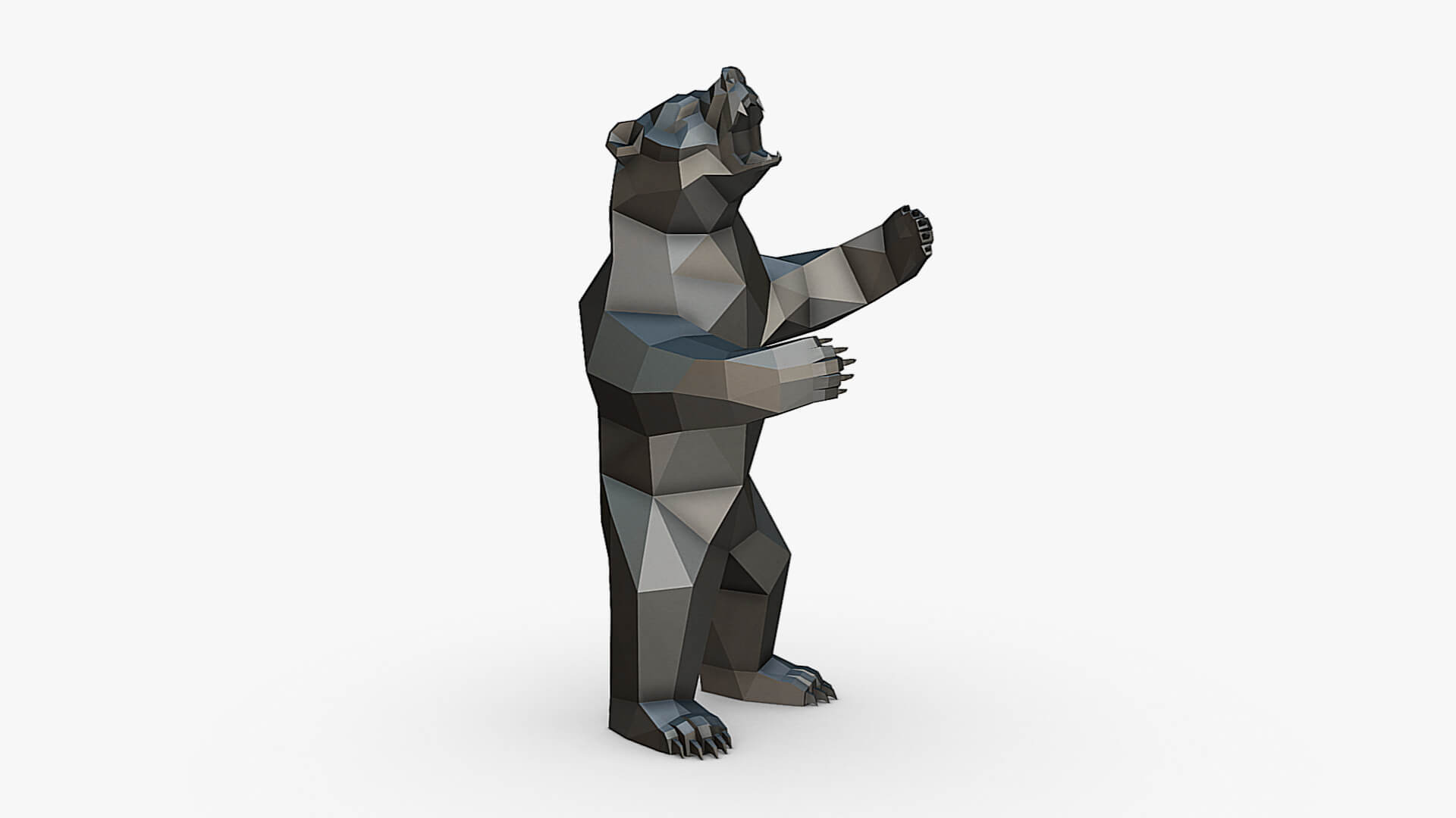 Grizzly Bear Figure - 3D Model by lowpoly_print