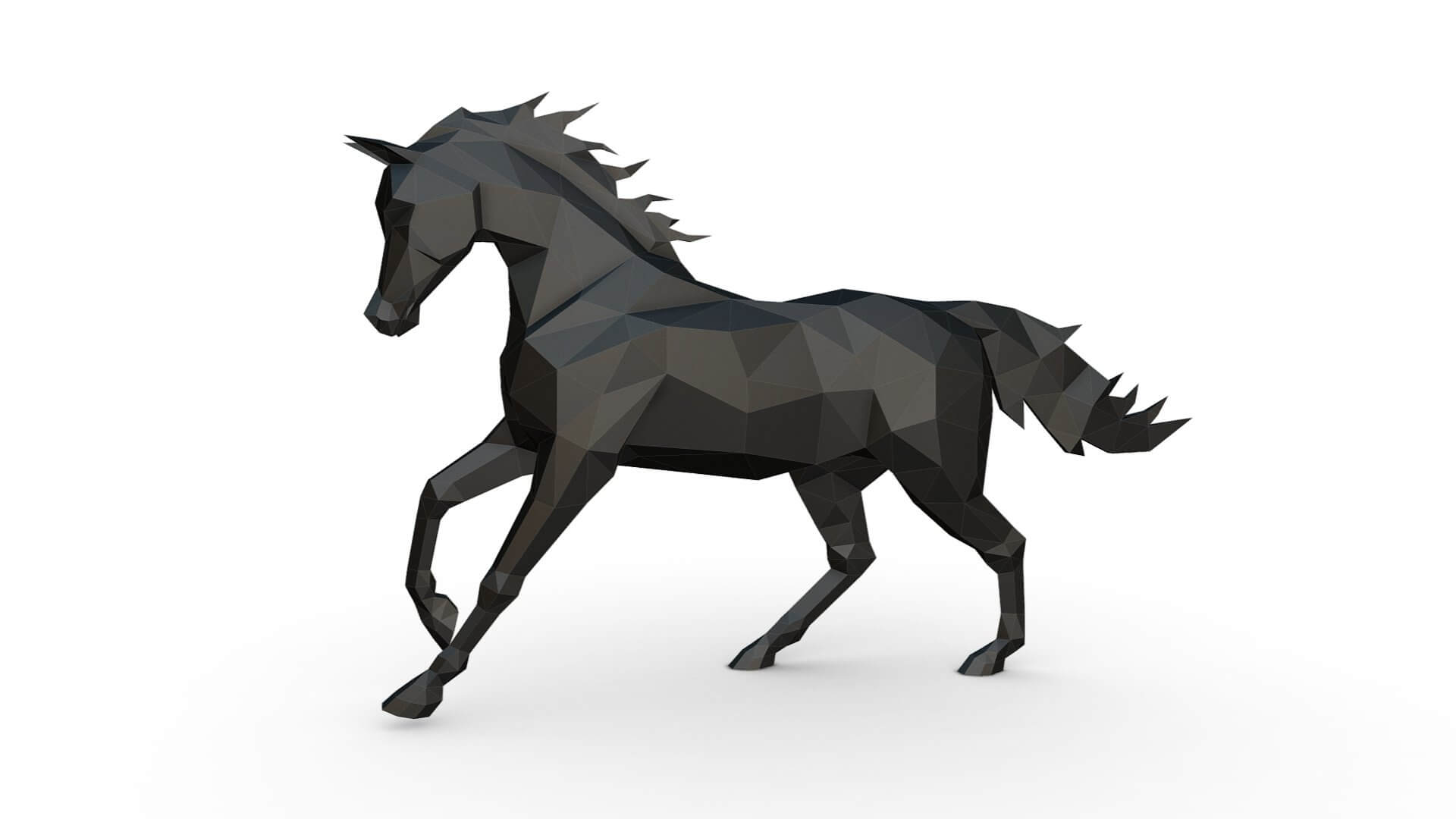Low Poly Horse Figure - 3D Model by lowpoly_print