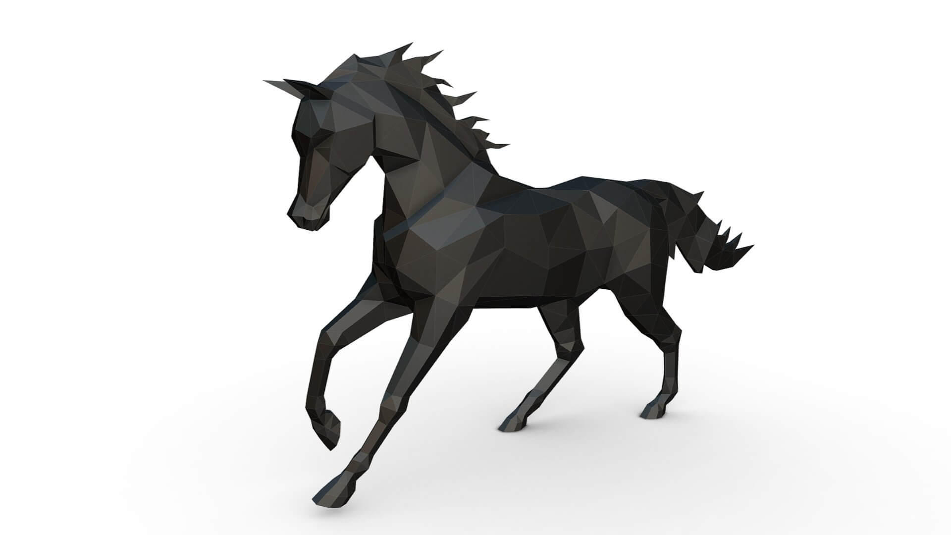 Low Poly Horse Figure - 3D Model by lowpoly_print