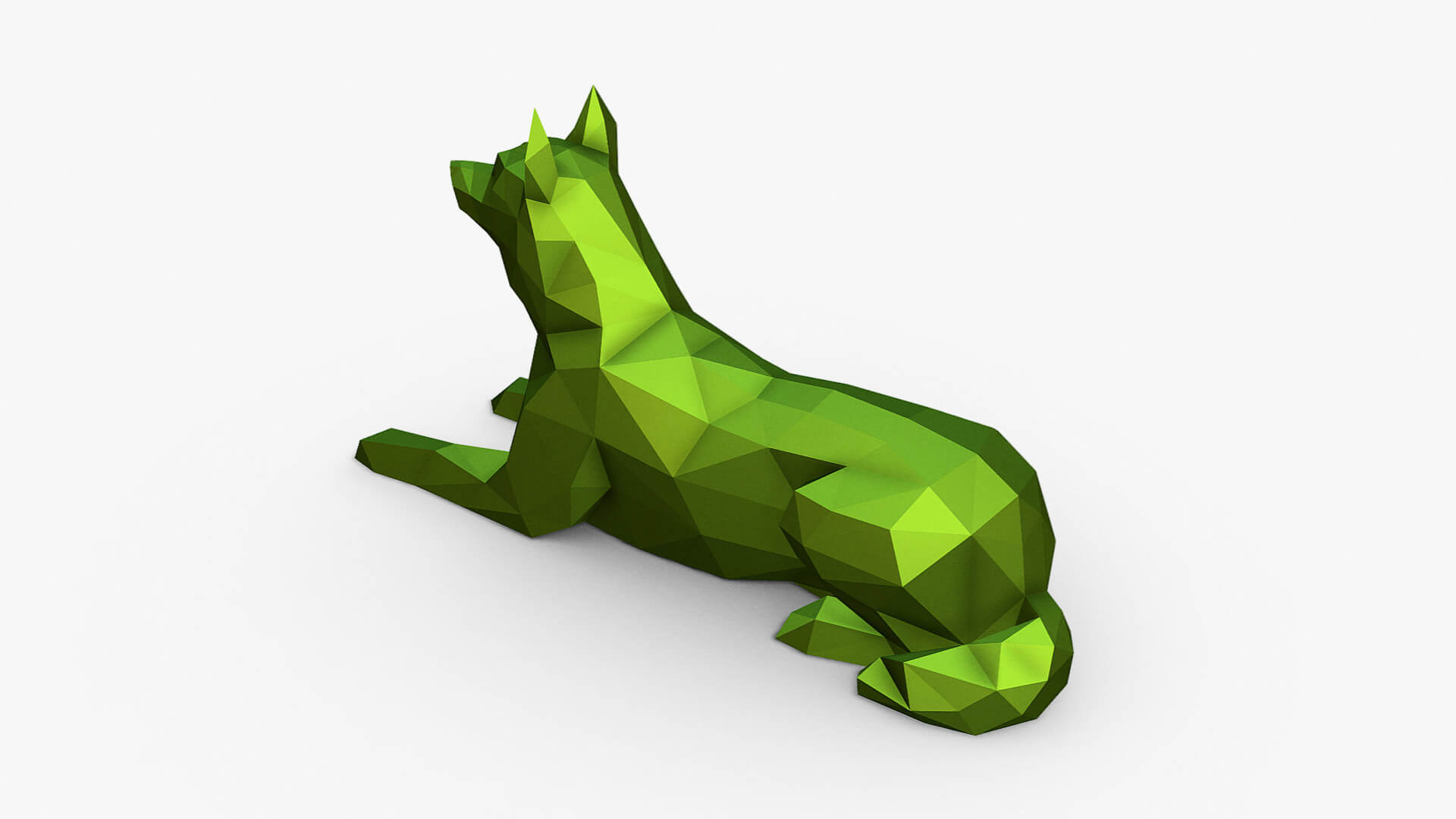 Low Poly Husky Dog - 3D Model by lowpoly_print