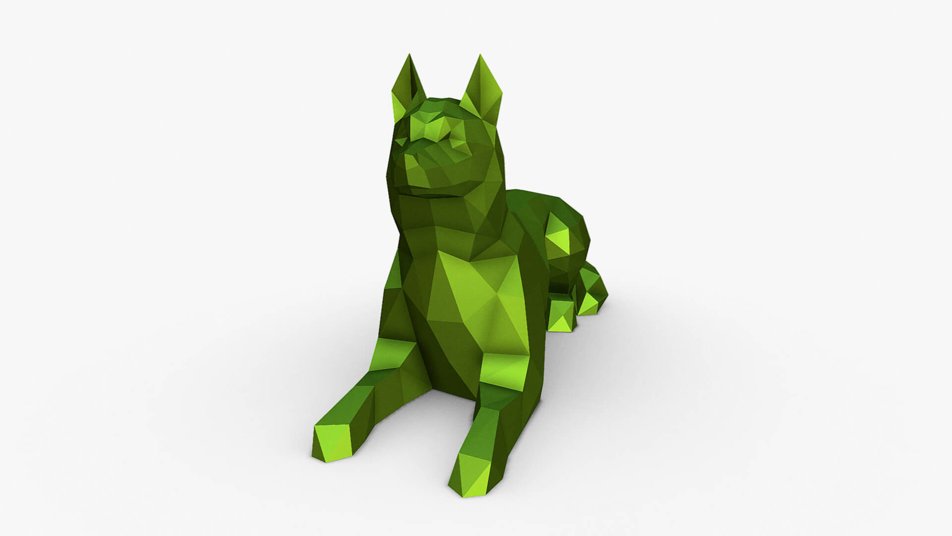 Low Poly Husky Dog - 3D Model by lowpoly_print