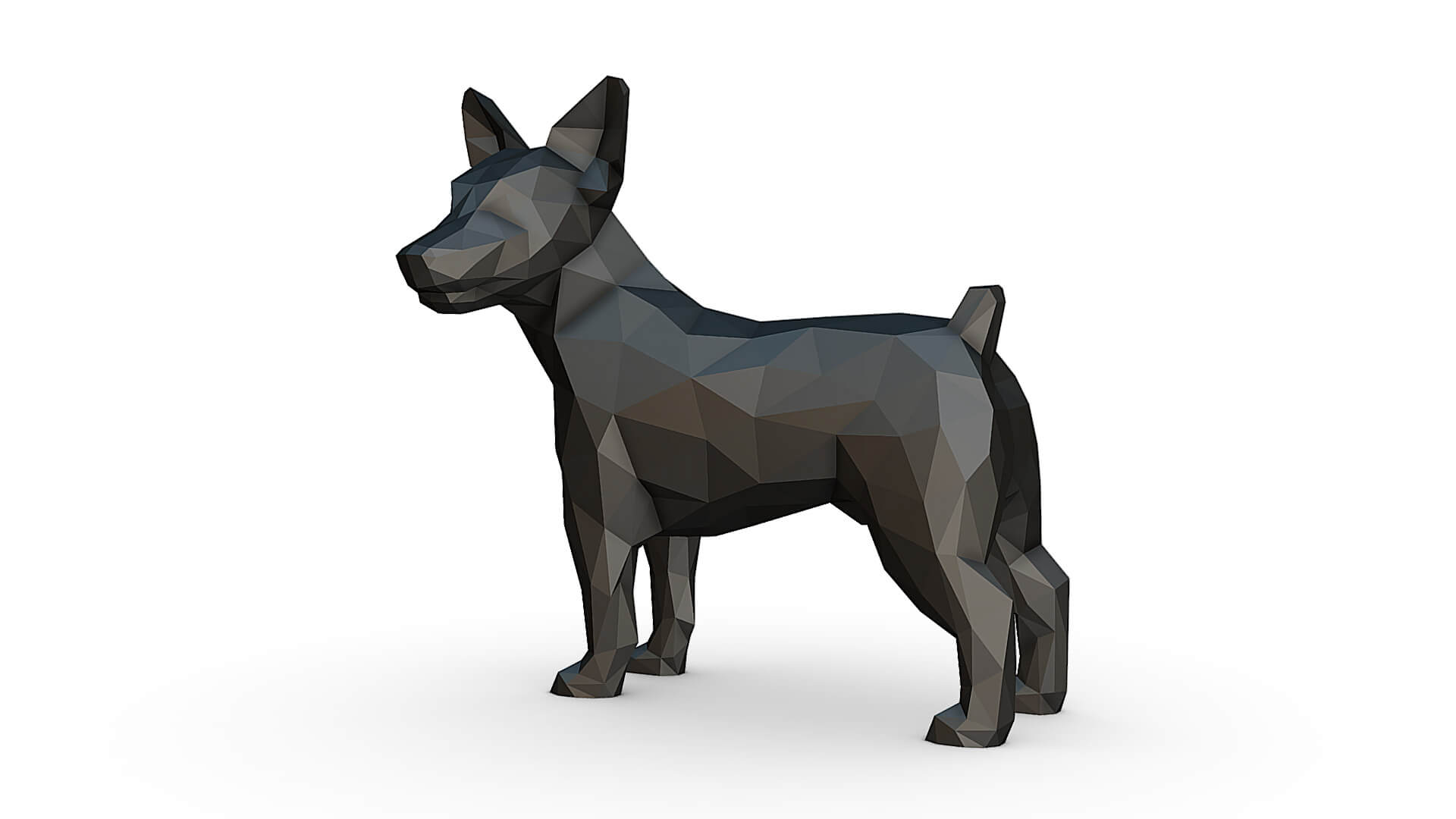 Jack Russell Terrier Figure - 3D Print Model by lowpoly_print