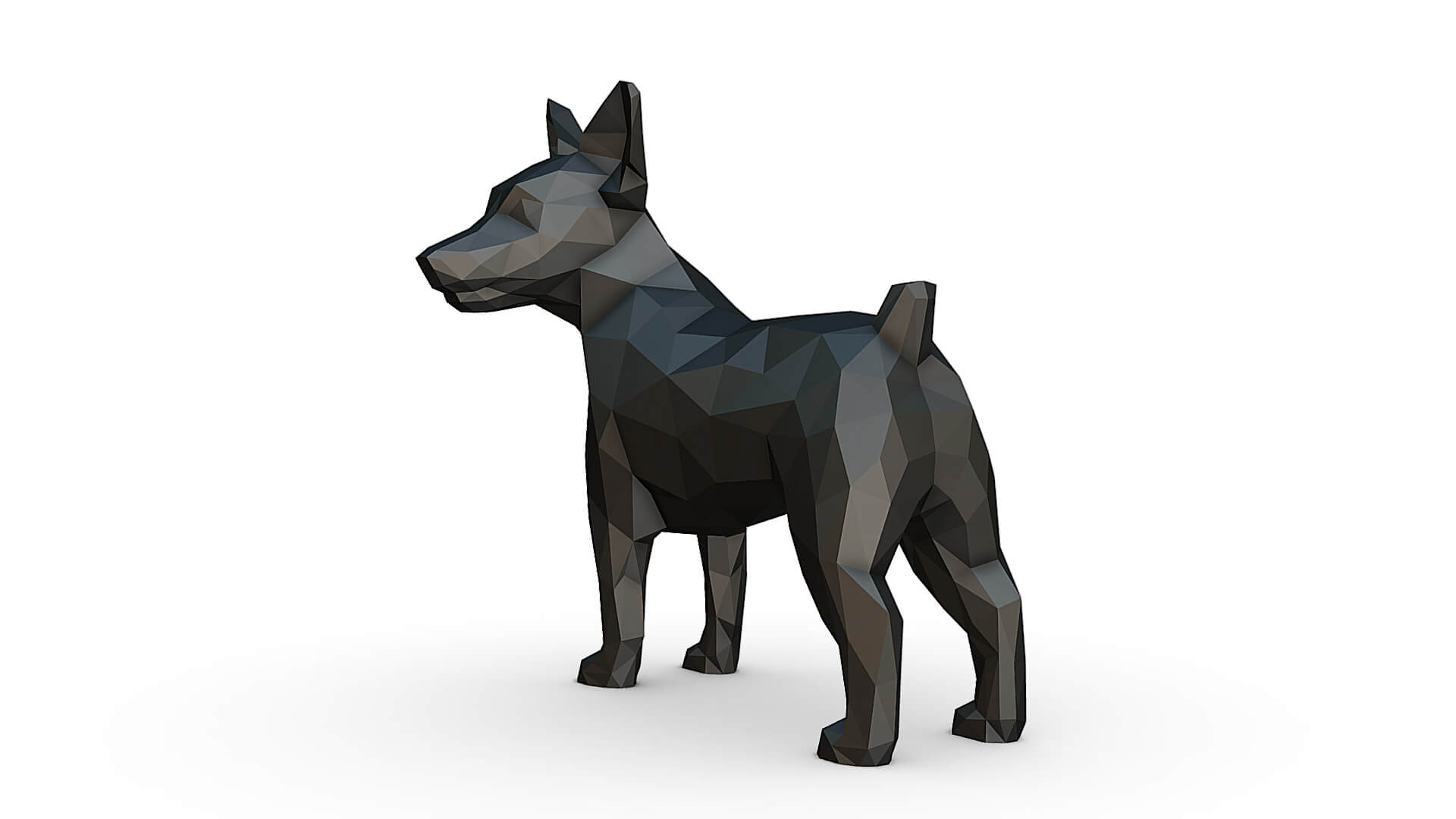 Jack Russell Terrier Figure - 3D Print Model by lowpoly_print