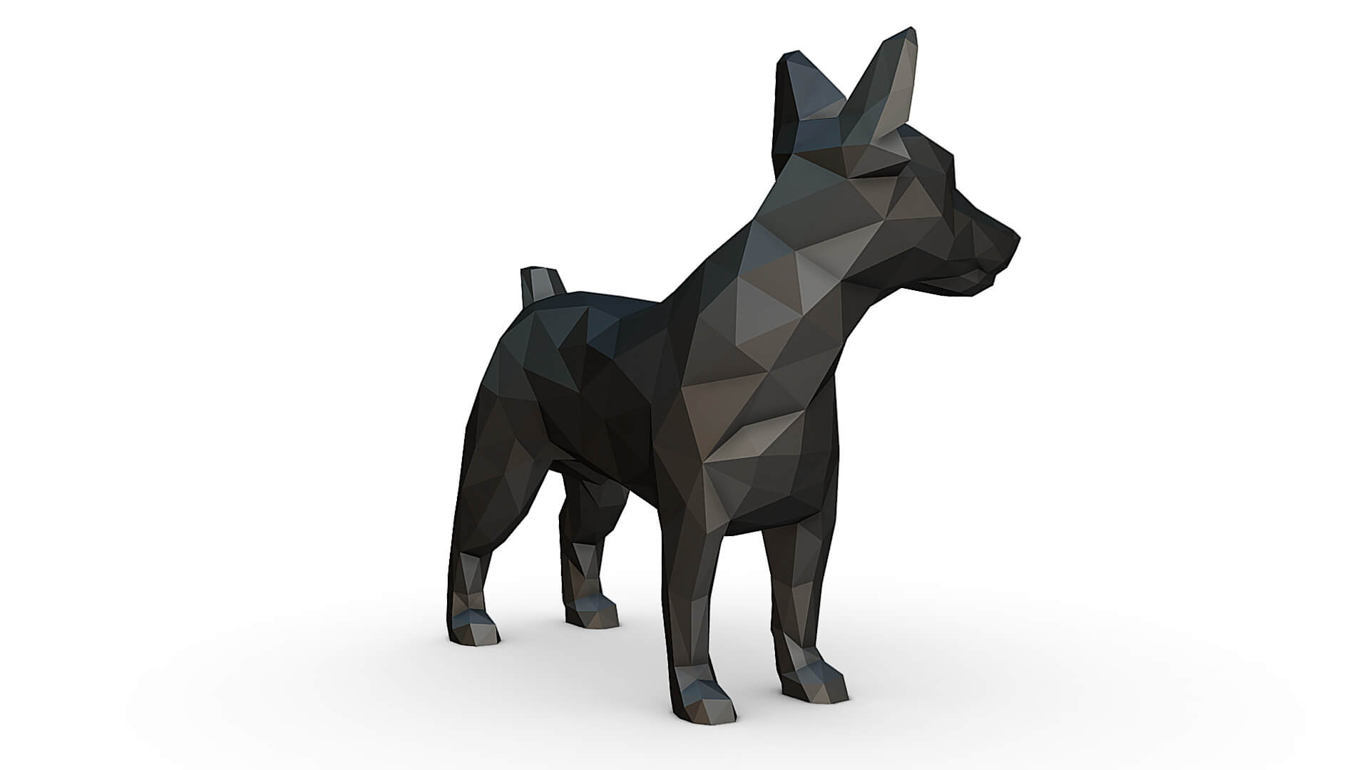 Jack Russell Terrier Figure - 3D Print Model by lowpoly_print