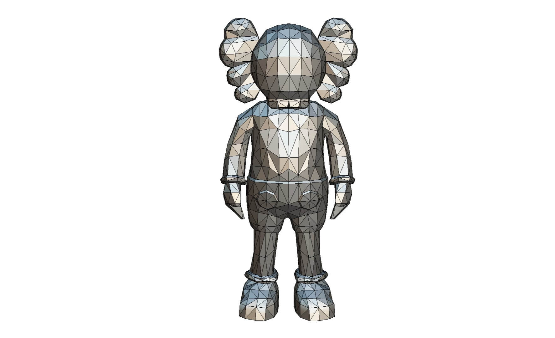 Low Poly Kaws - 3D Model by lowpoly_print