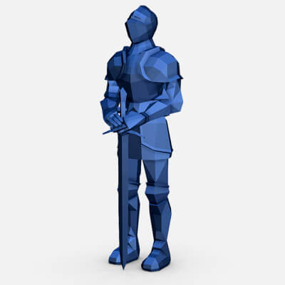 Knight low poly - 3D Model by lowpoly_print