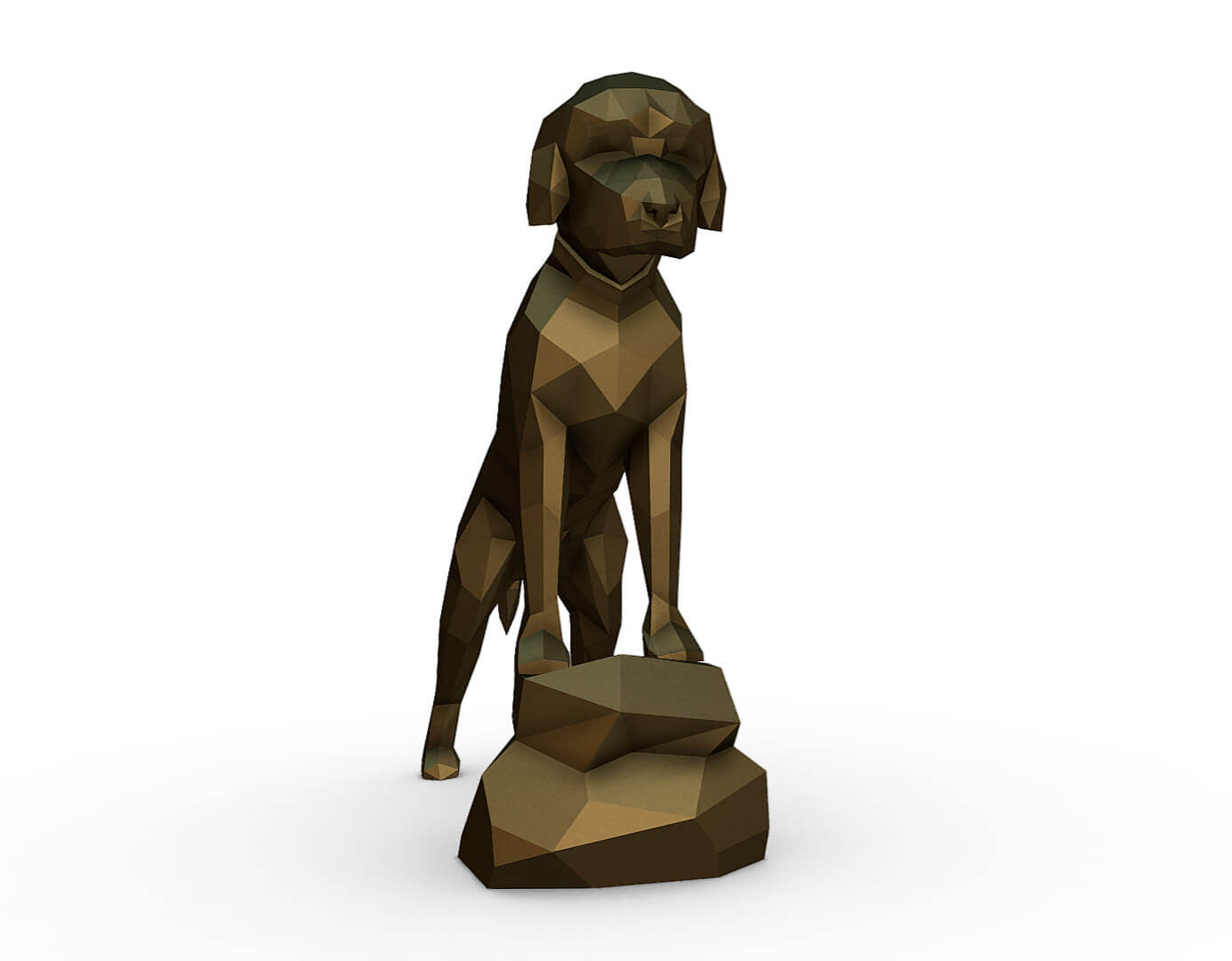 Low Poly Lagotto Romagnolo Dog - 3D Print Model by lowpoly_print
