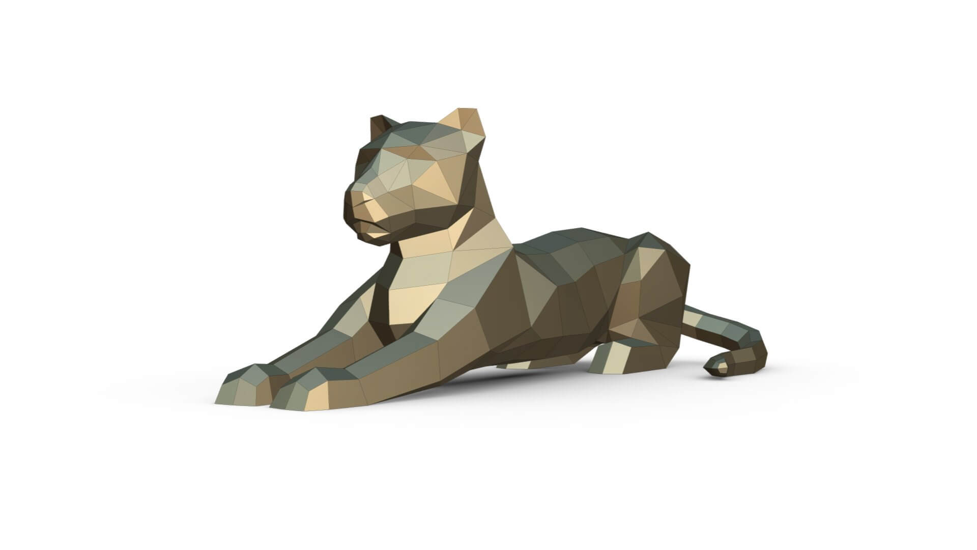 Low Poly Leopard - 3D Model by lowpoly_print