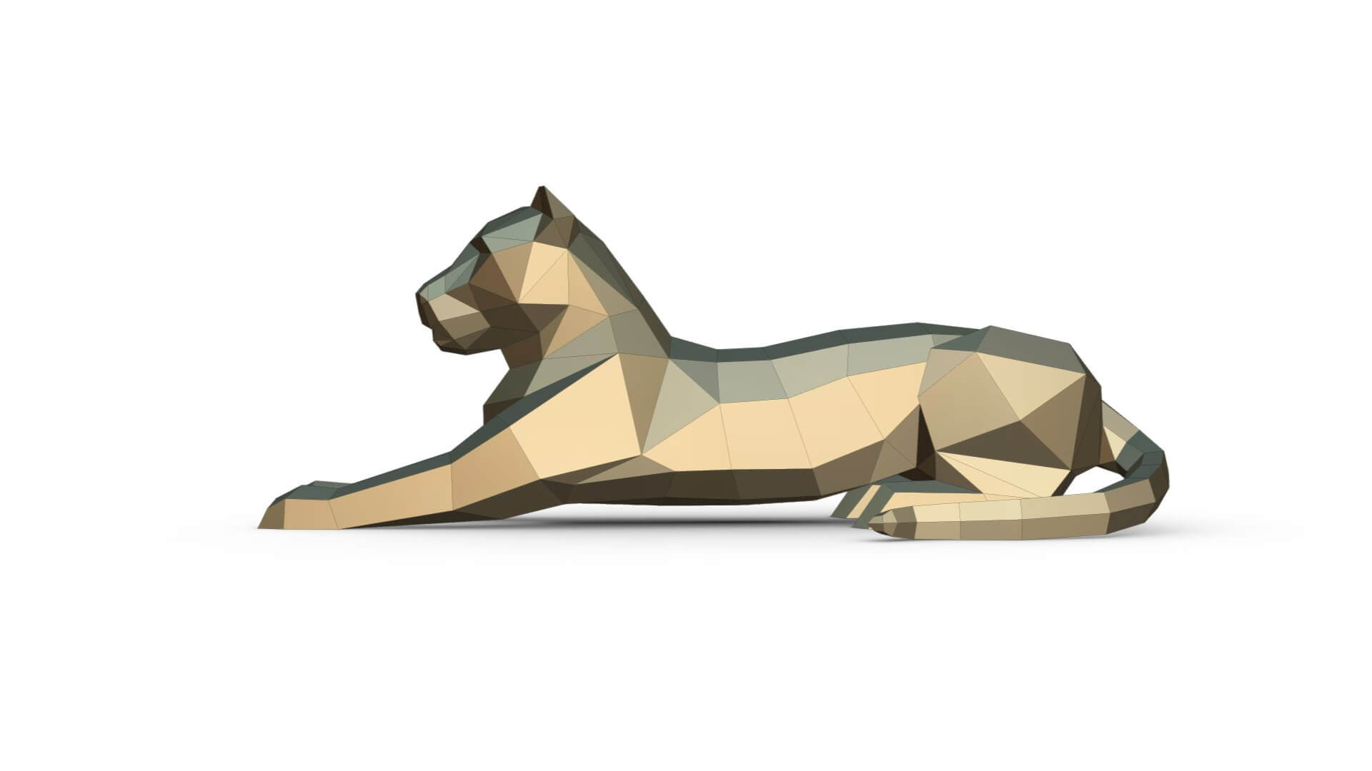 Low Poly Leopard - 3D Model by lowpoly_print
