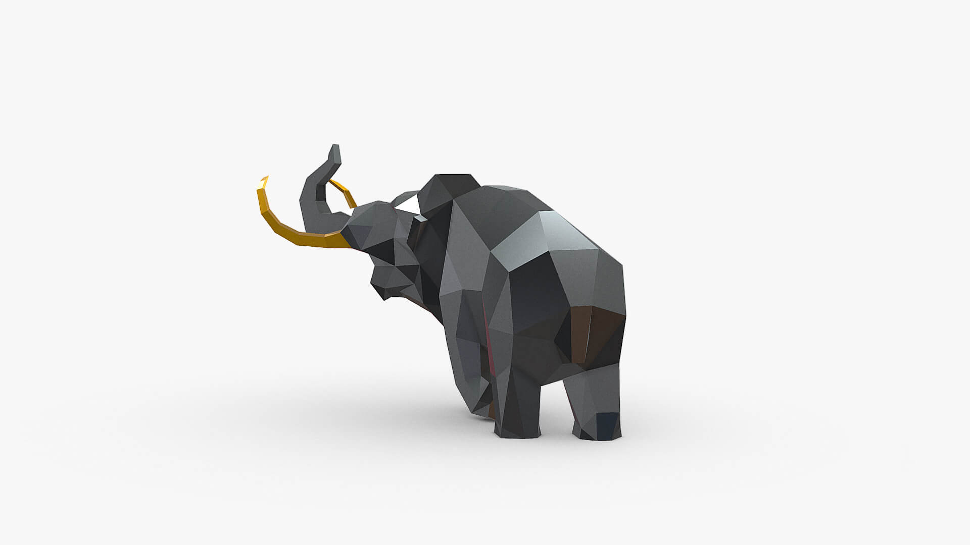 Mammoth Low Poly - 3D Print Model by lowpoly_print