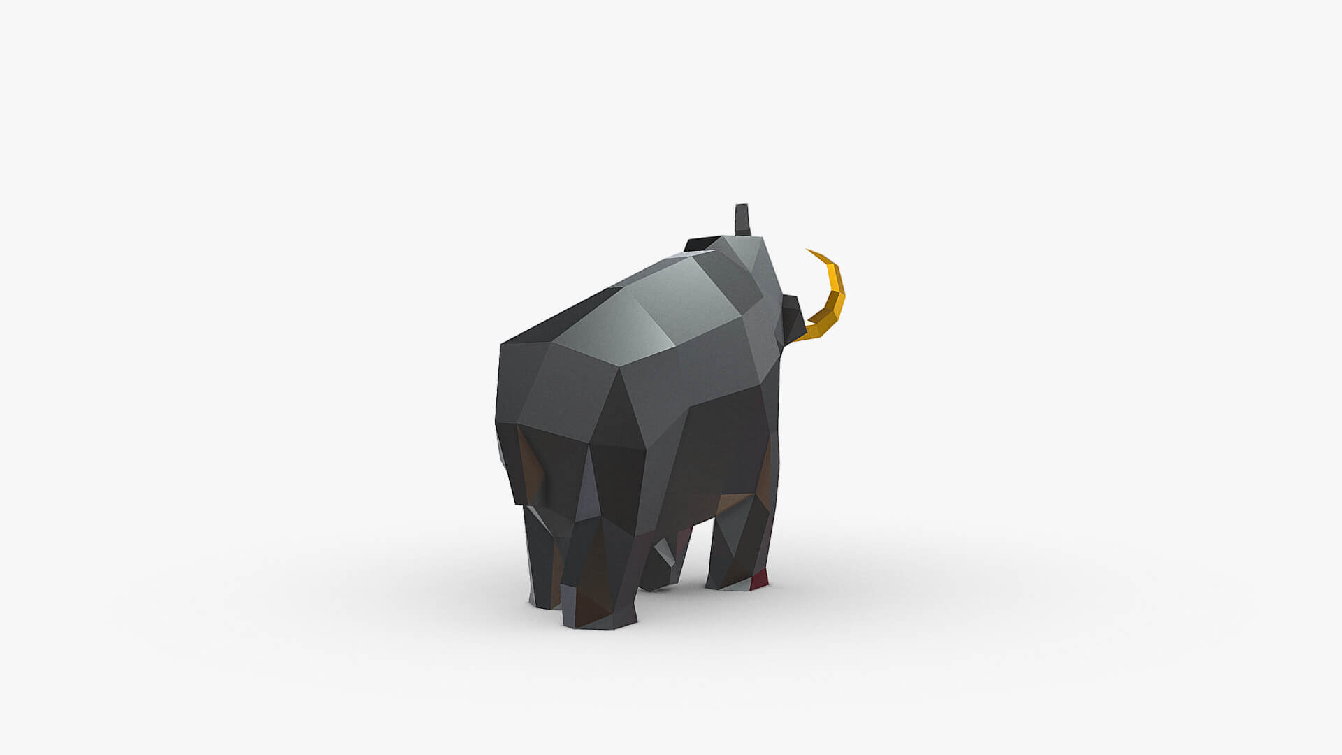 Mammoth Low Poly - 3D Print Model by lowpoly_print